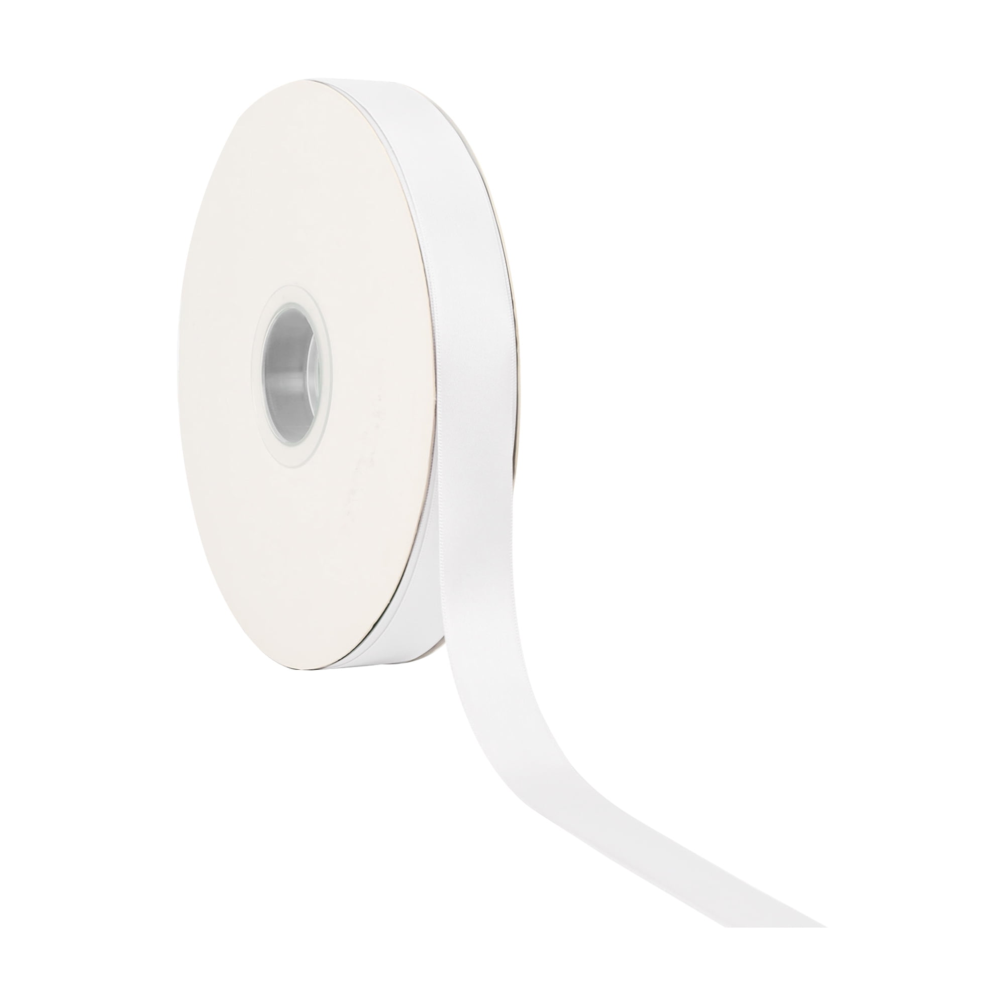 LaRibbons 1" White Double Face Satin Ribbon, 100 Yards - Walmart.com