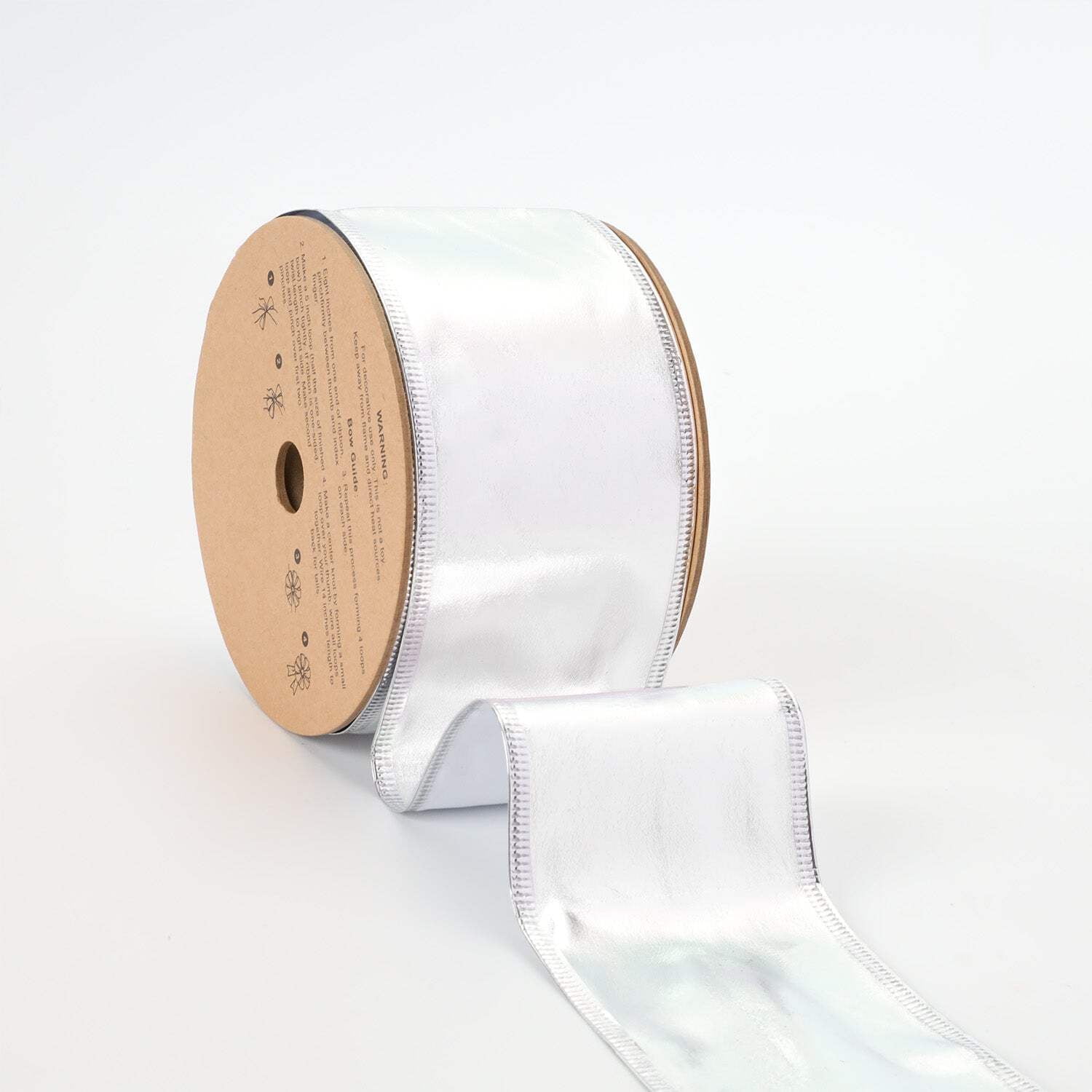 LaRibbons 2 1/2" Lurex Wired Ribbon | Silver | 10 Yard Roll - Walmart.com
