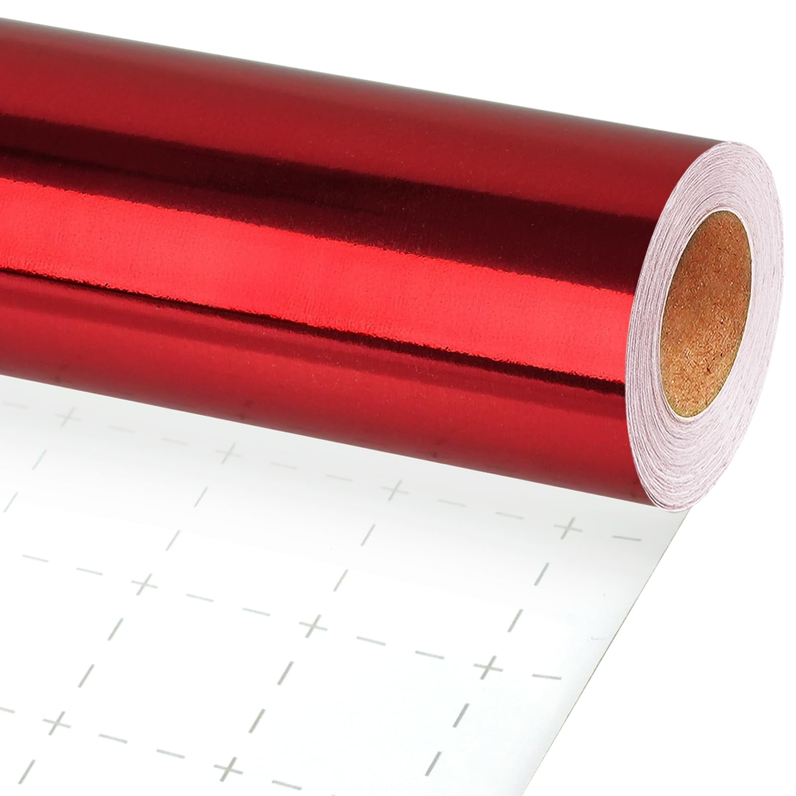 LaRibbons Red Metallic Wrapping Paper, 17 Inch X 40 Feet (56.6 sq.ft ...