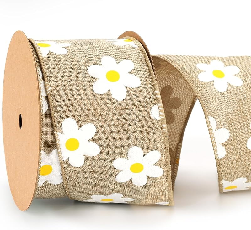 LaRibbons Spring Ribbon Wired 2.5 Inch x 12 Yards, Blue Butterfly ...