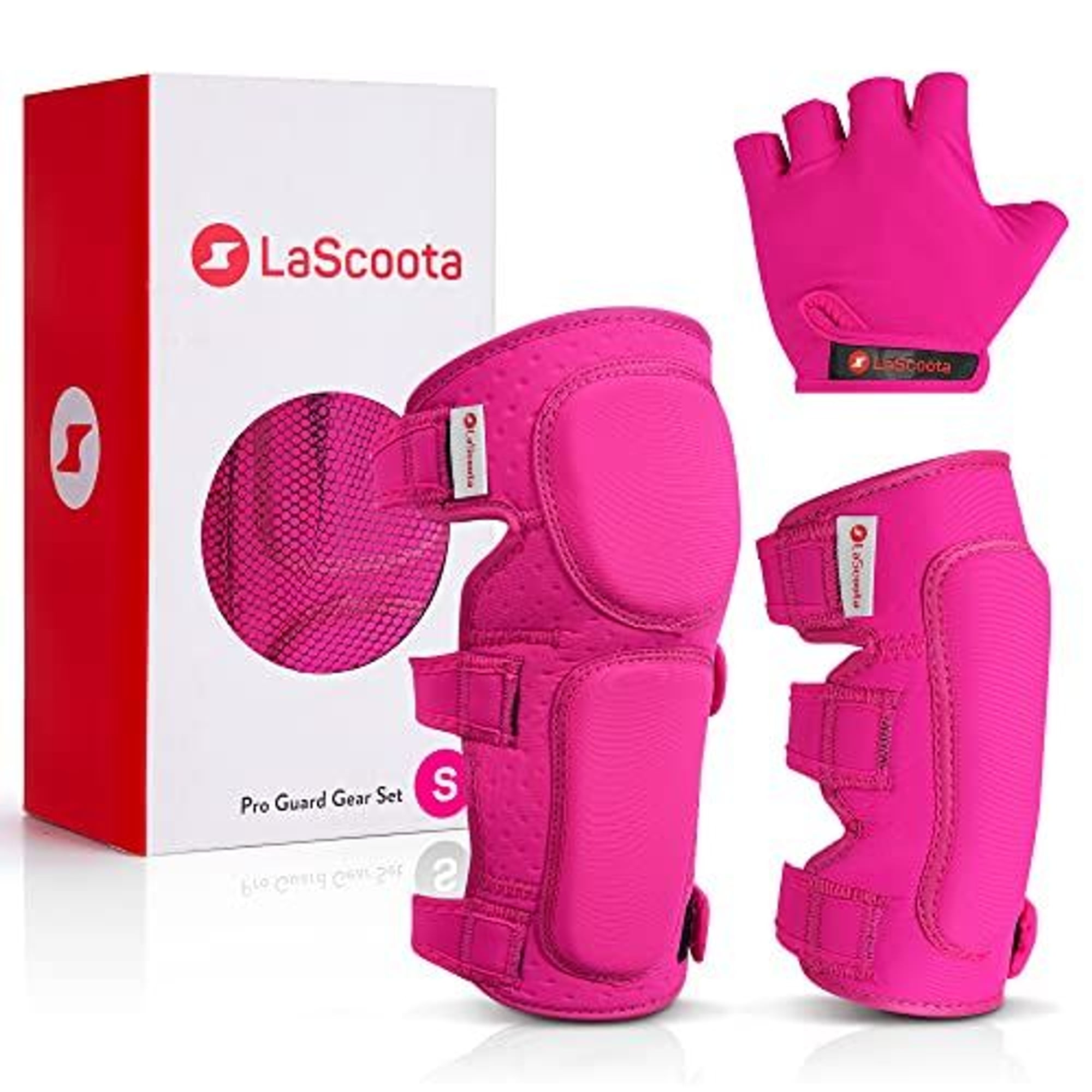 LaScoota Kids Knee Pads and Elbow Pads Set | Protective Gloves, Elbow ...