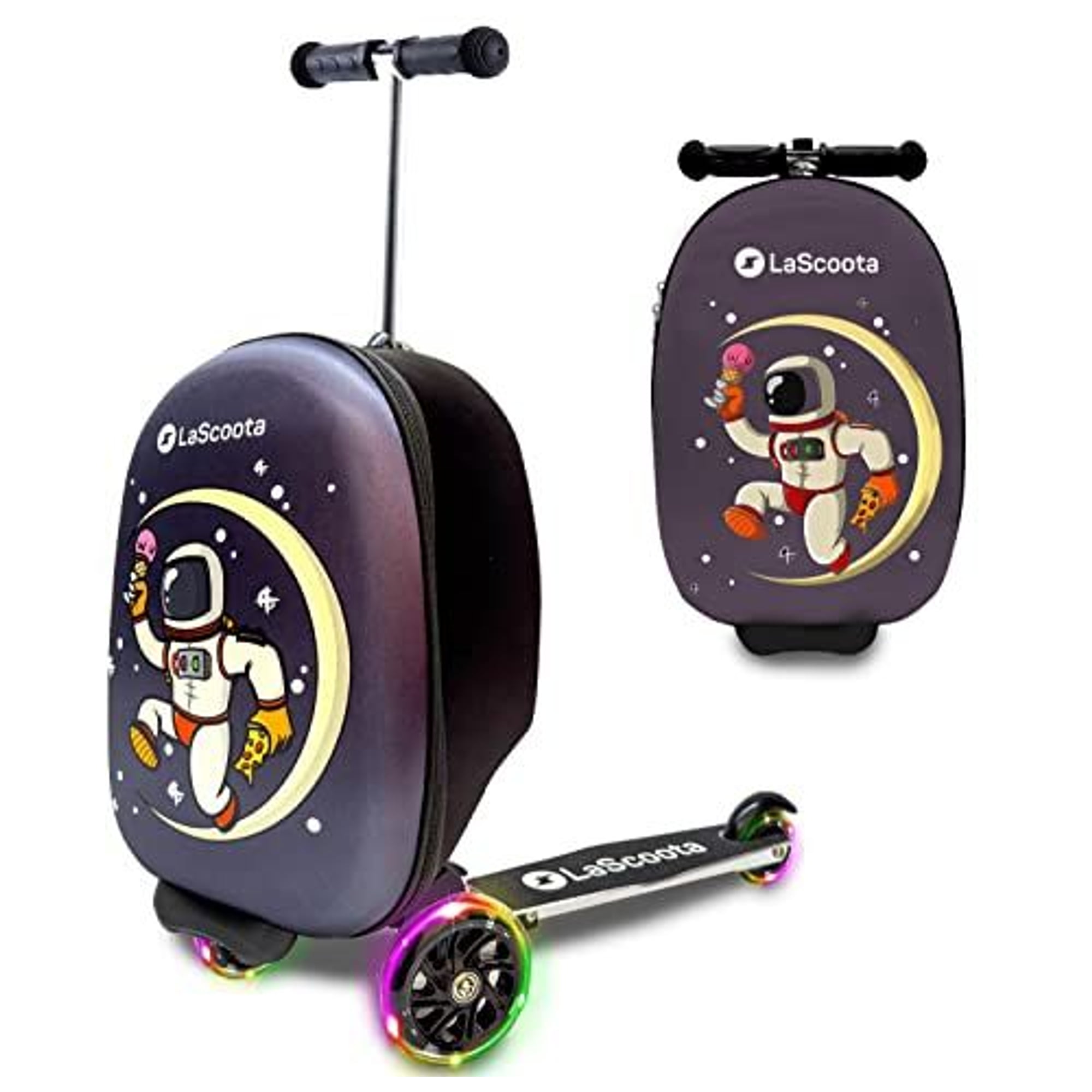 LaScoota 2-in-1 Scooter Suitcase for Kids, Lightweight, Foldable with ...