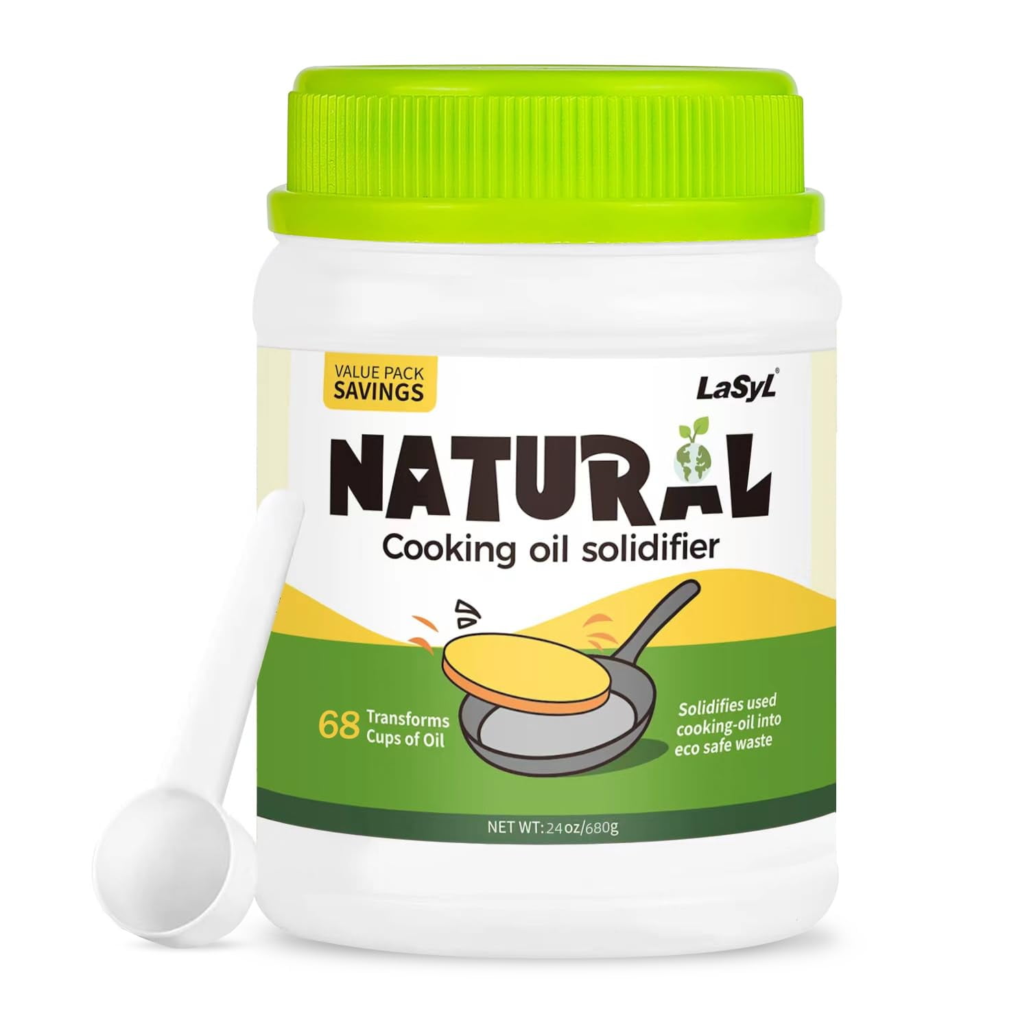 LaSyL Natural Cooking Oil DEF29 Solidifier Powder, Harden Up to 4.5 ...