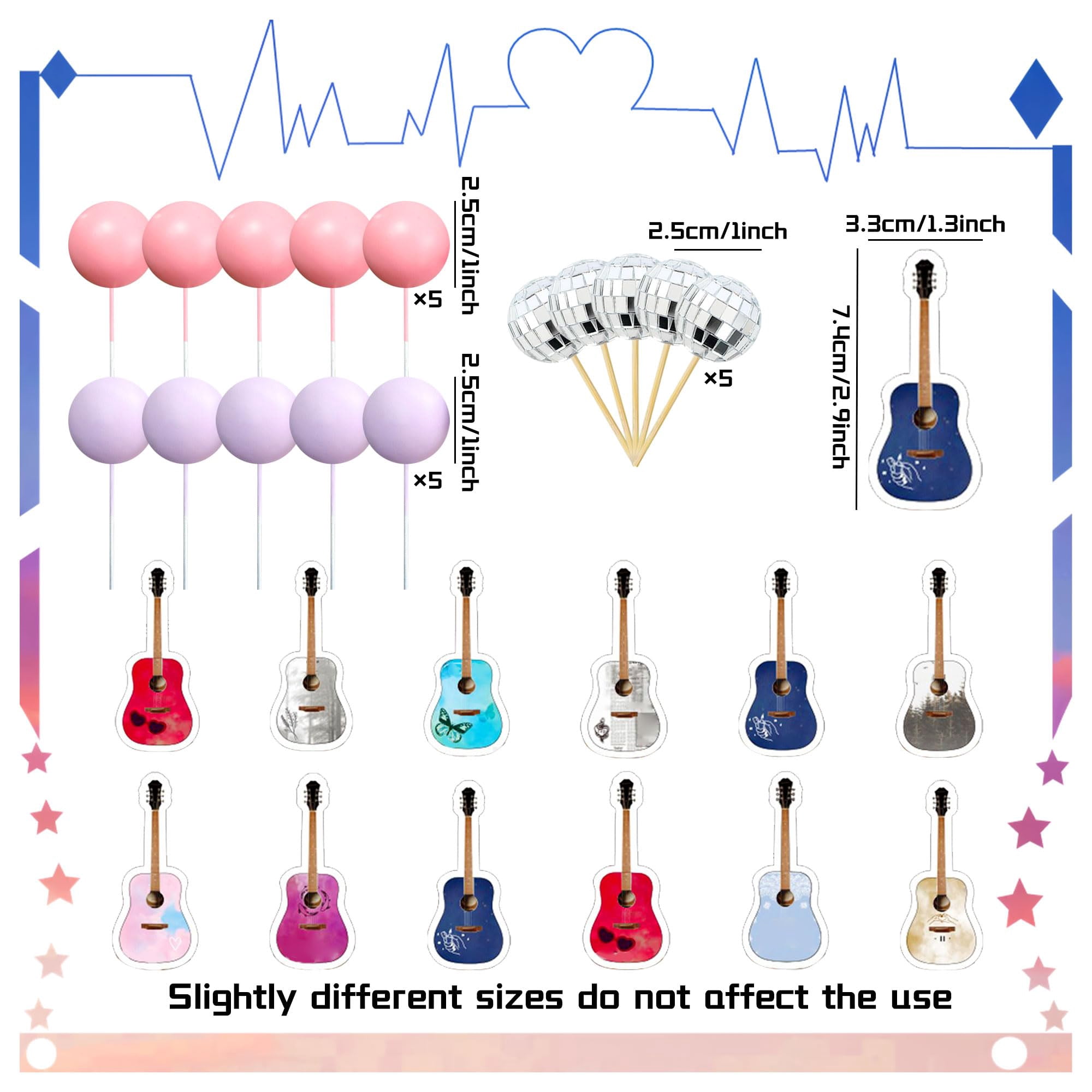 LaVenty 28 PCS AJH3 Singer Birthday Cake Decoration 1989 Girl Cake ...