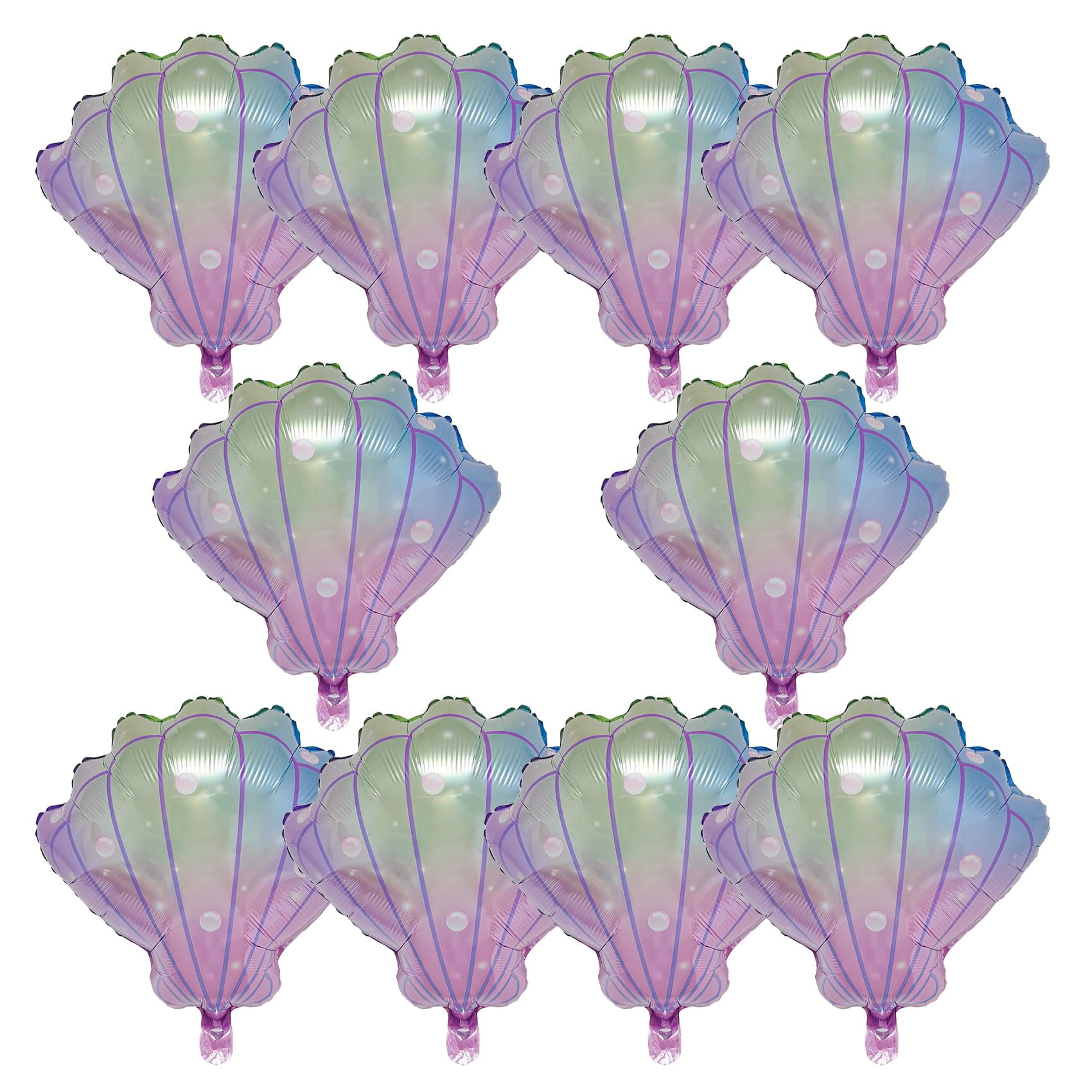 Sea Shells BalloonsEGSC Multi-color Sea Shells Foil Mylar Balloon for ...