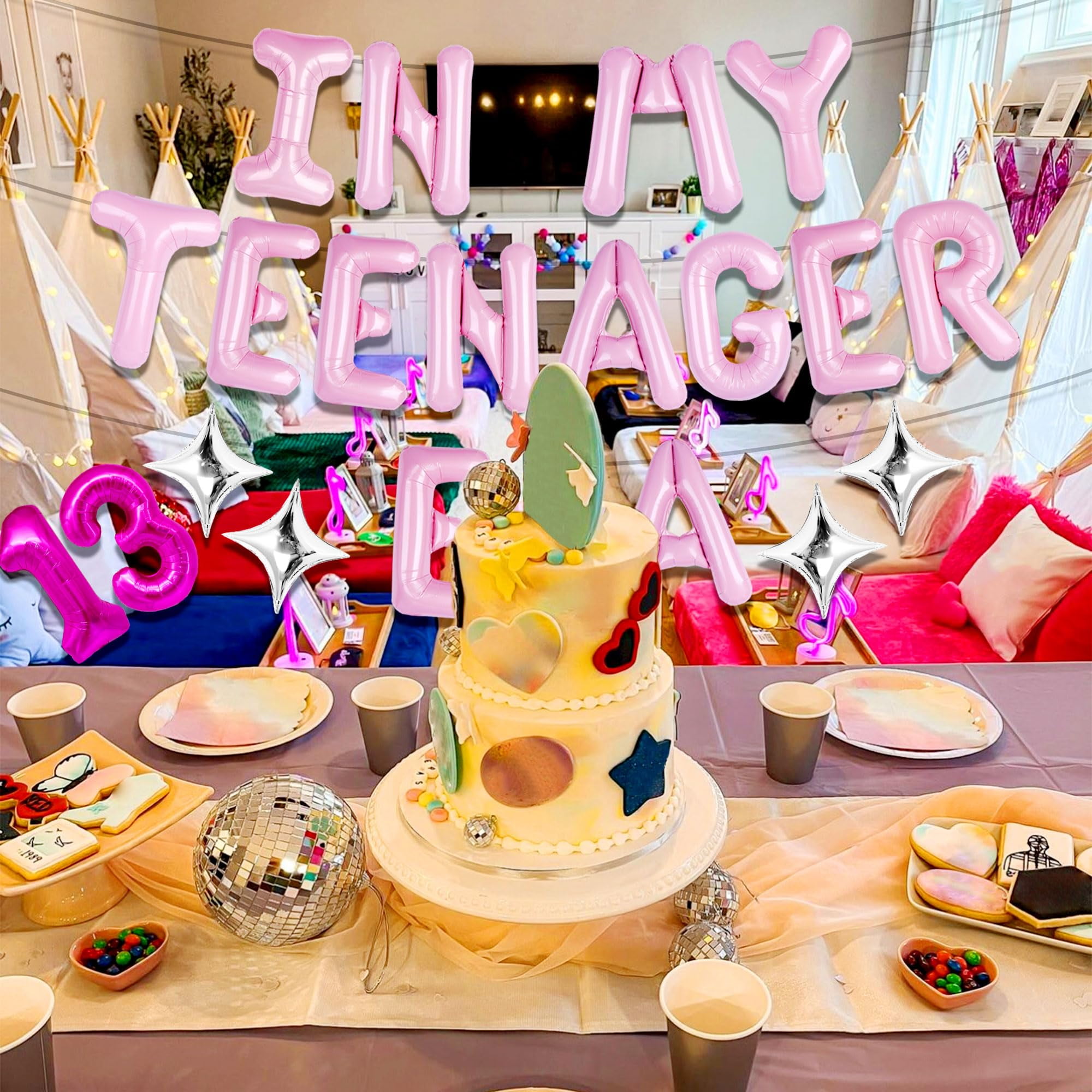 LaVenty In My AJH3 Teenager Era Balloons Birthday Party Banner for ...