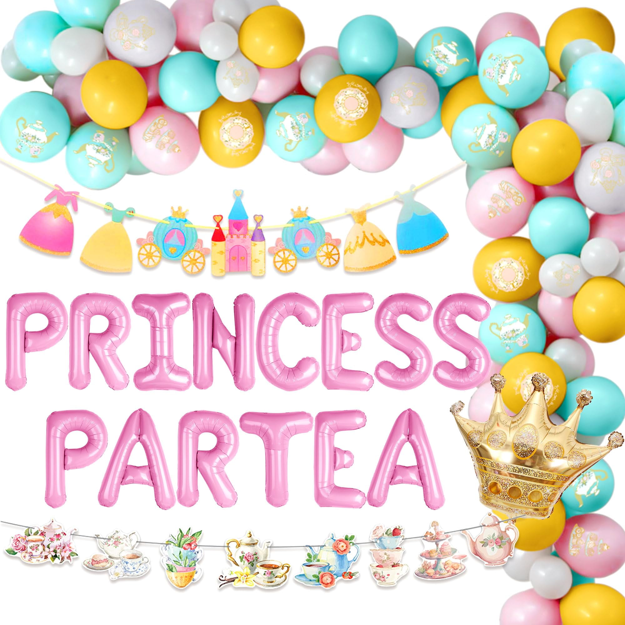 LaVenty Princess Tea Party KEF16 Decorations Let's Par Tea Decorations ...