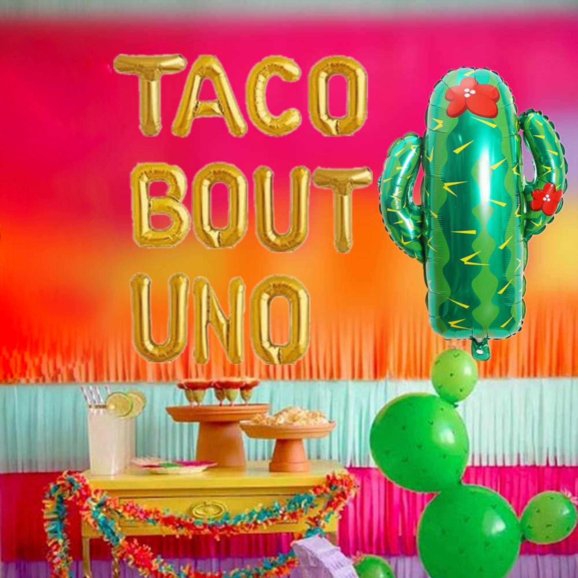 LaVenty Set of AJH3 4 Taco Bout UNO Balloon Taco Bout One Balloon ...