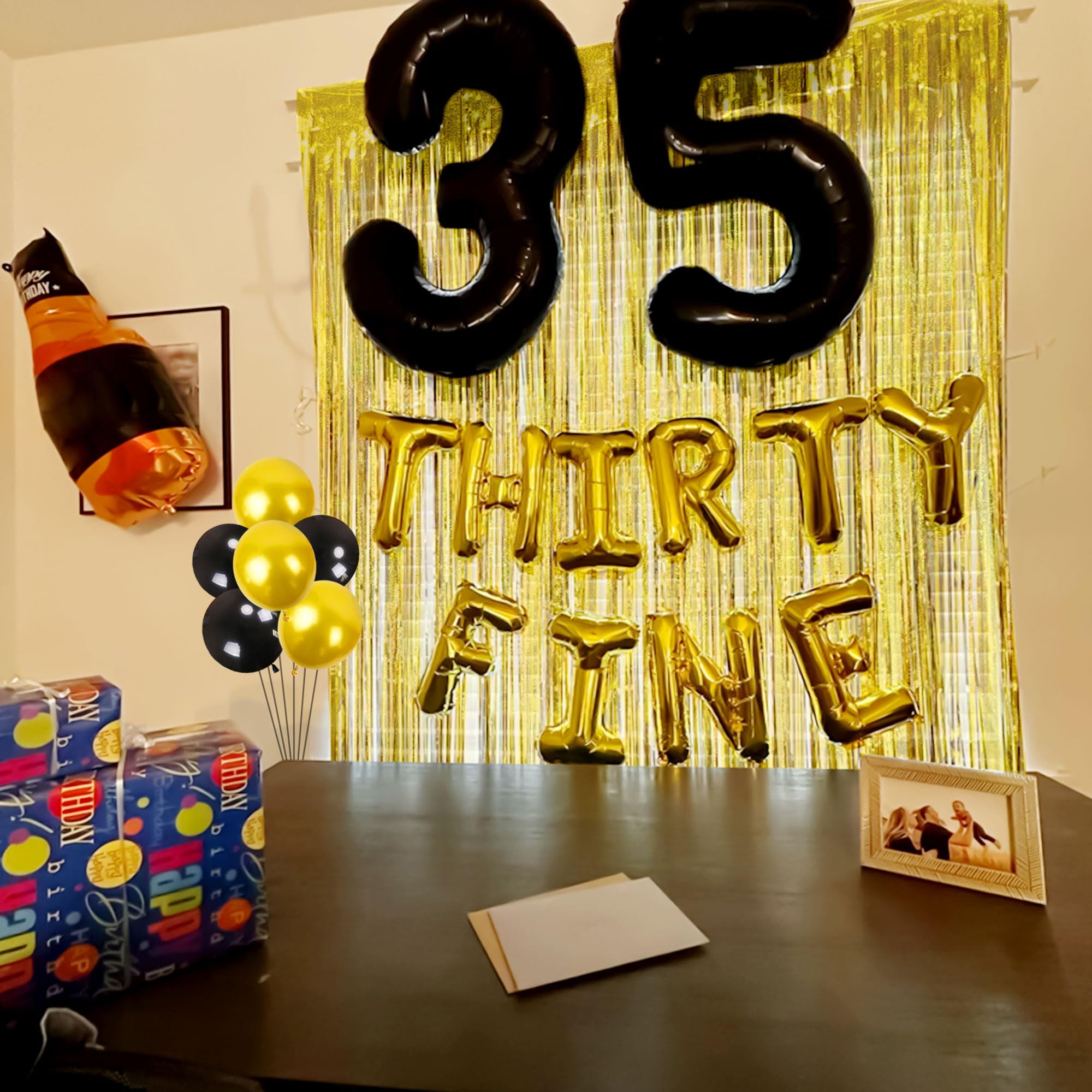 LaVenty Thirty Fine AJH3 Birthday Decoration Banner 35th Birthday Party ...