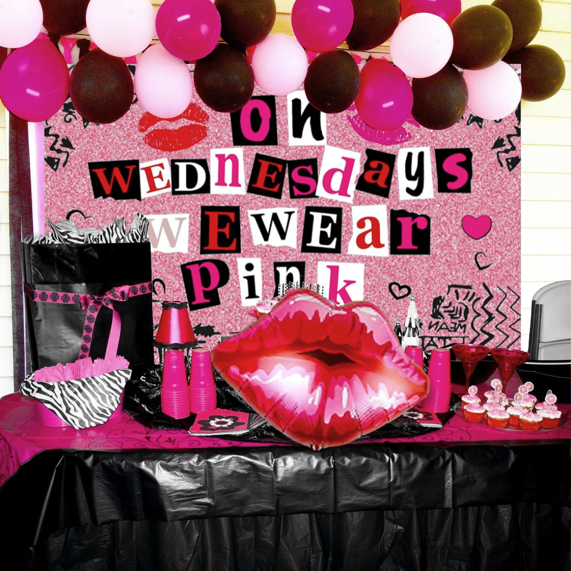 LaVenty On Wednesday AJH3 We Wear Pink Backdrop Mean Girl Birthday ...