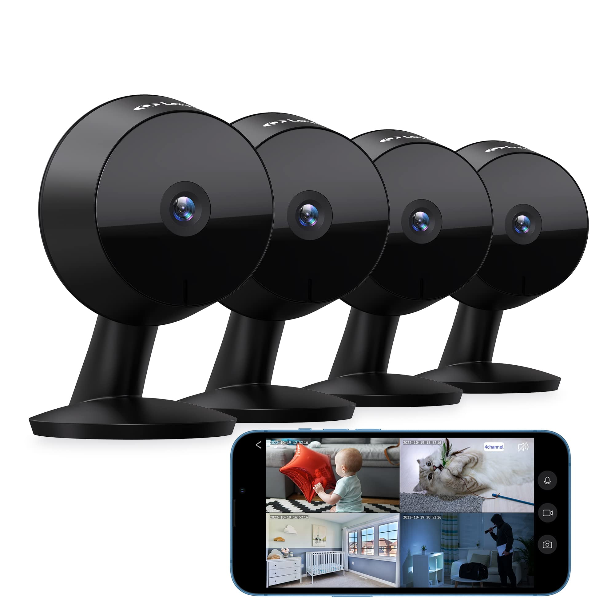 LaView 4MP 2K Cameras for Home Security Indoor,Home Security Camera for ...