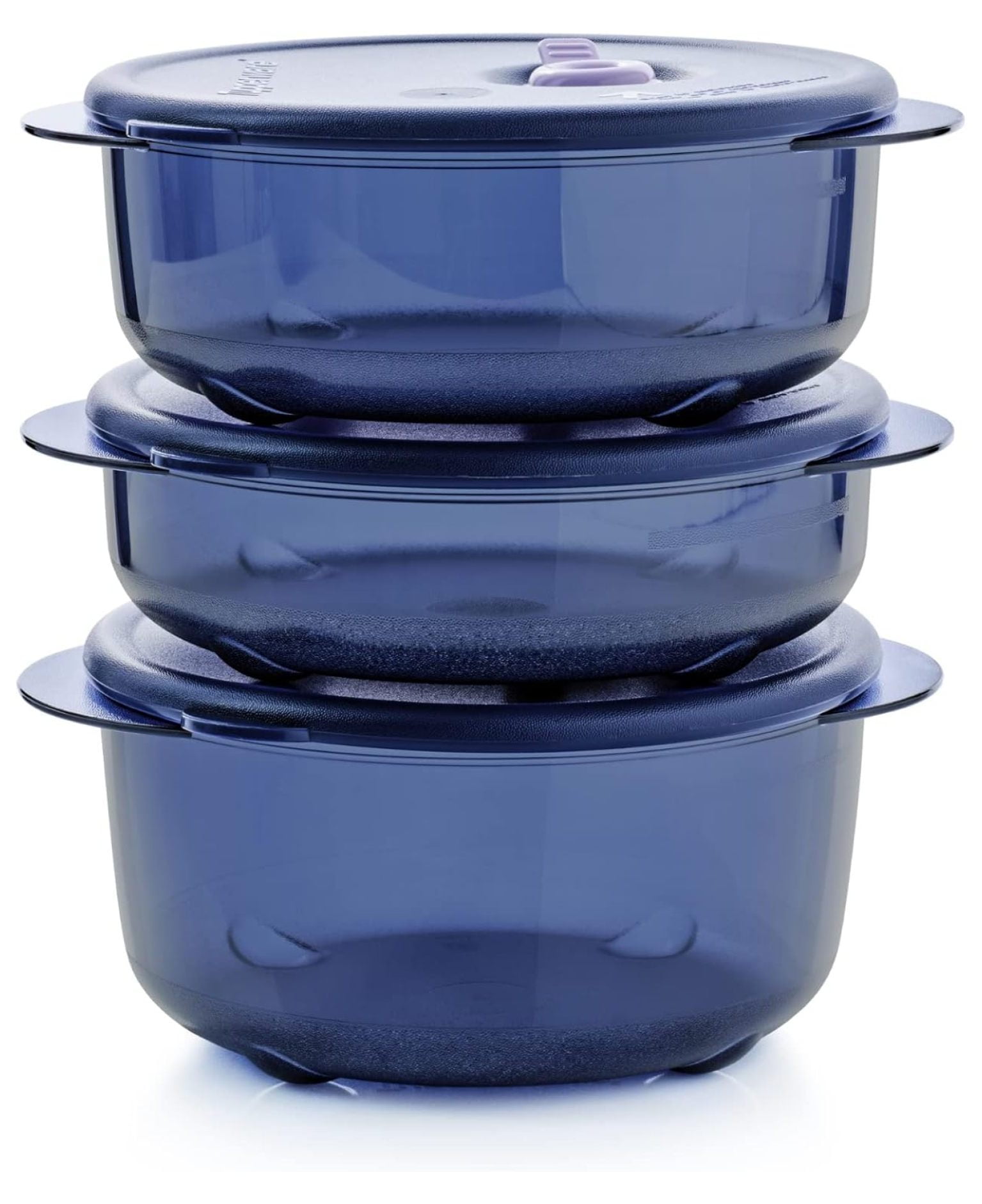 LaYelxt Brand Vent ‘N Serve Container Set - 3 Small Round Containers to ...