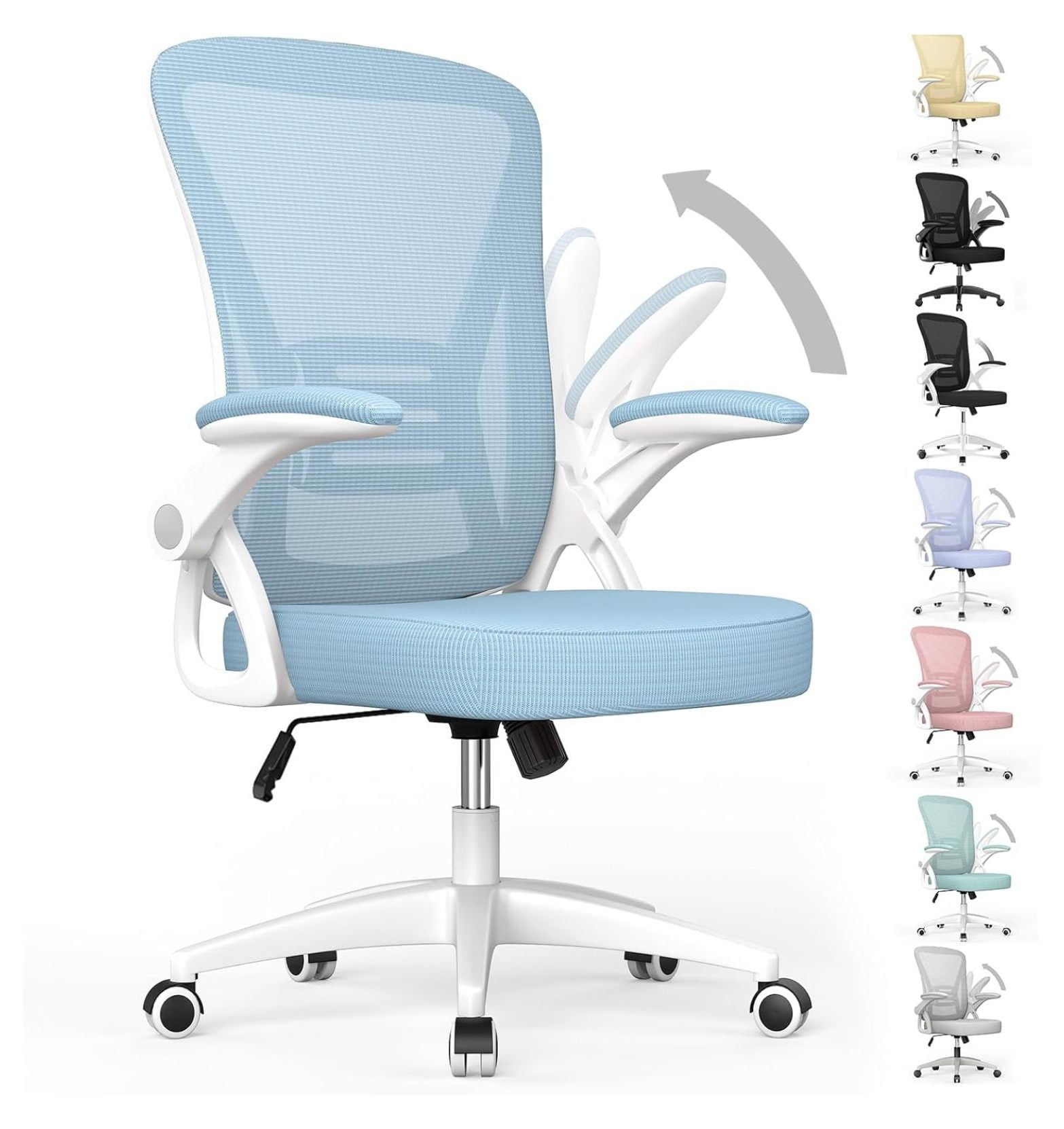 LaYelxt Ergonomic Office Chair, Back Desk Chair with Adjustable Height ...