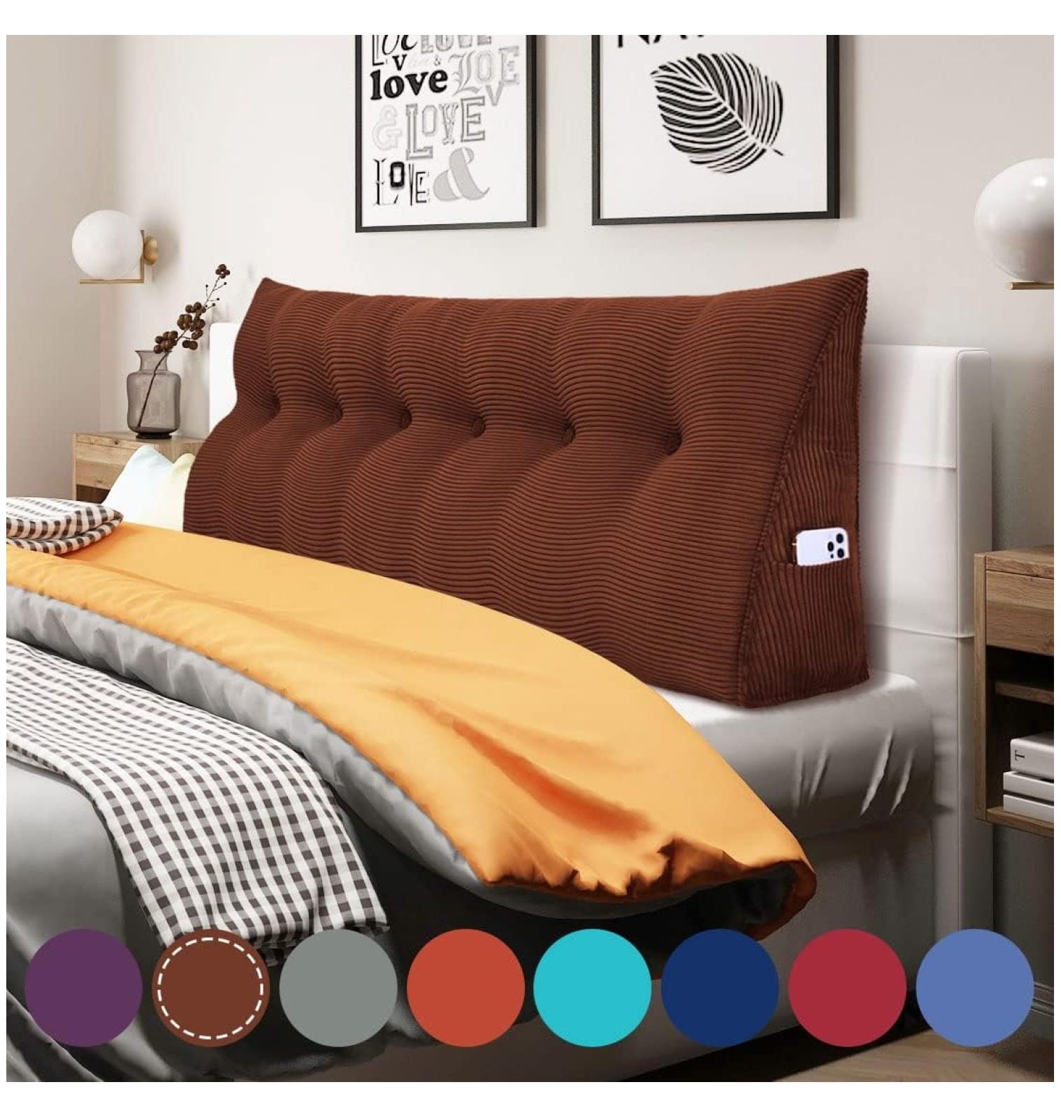 LaYelxt Large Filled Triangular Sofa Bed Back Cushion Positioning ...