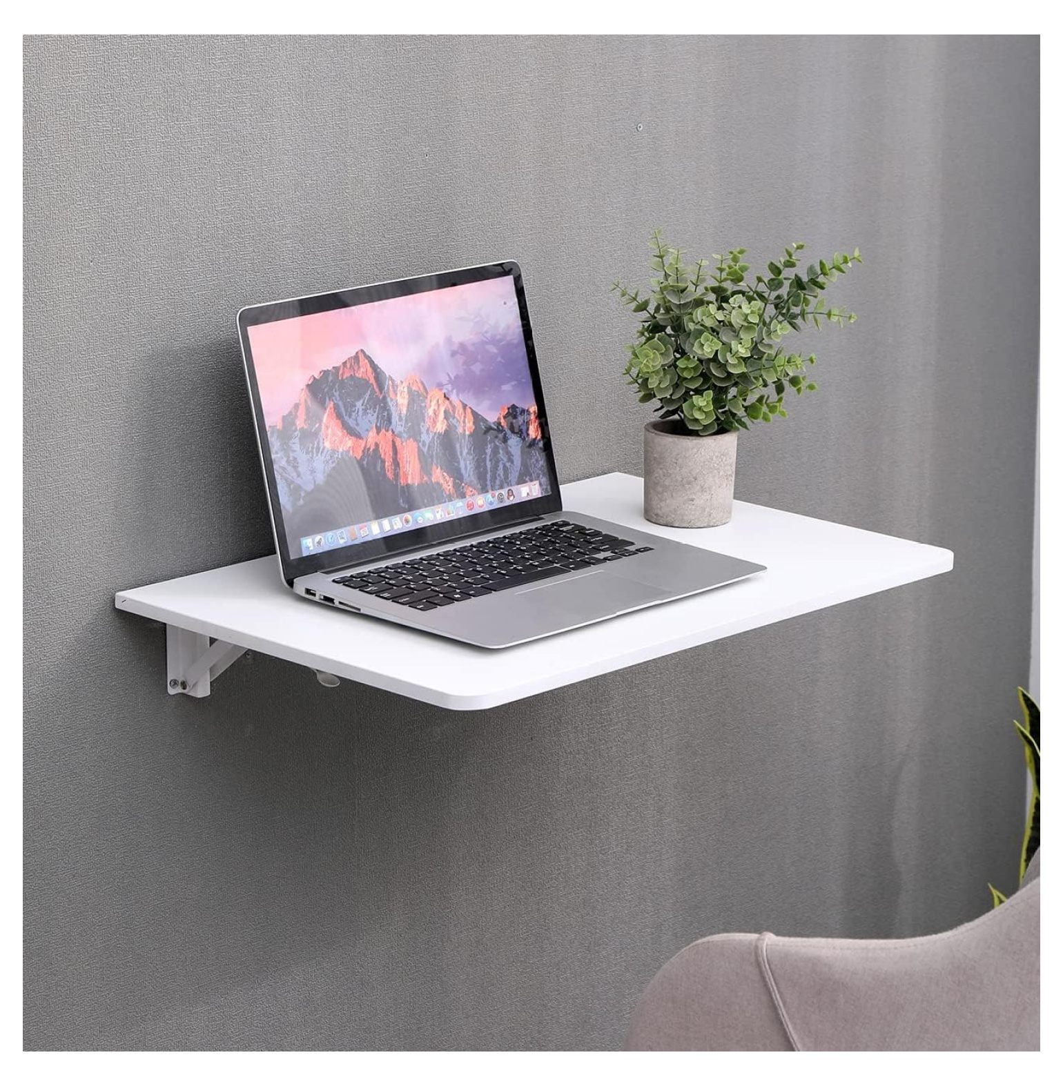 LaYelxt Wall-Mounted Drop-Leaf Table Folding Kitchen & Dining Table ...