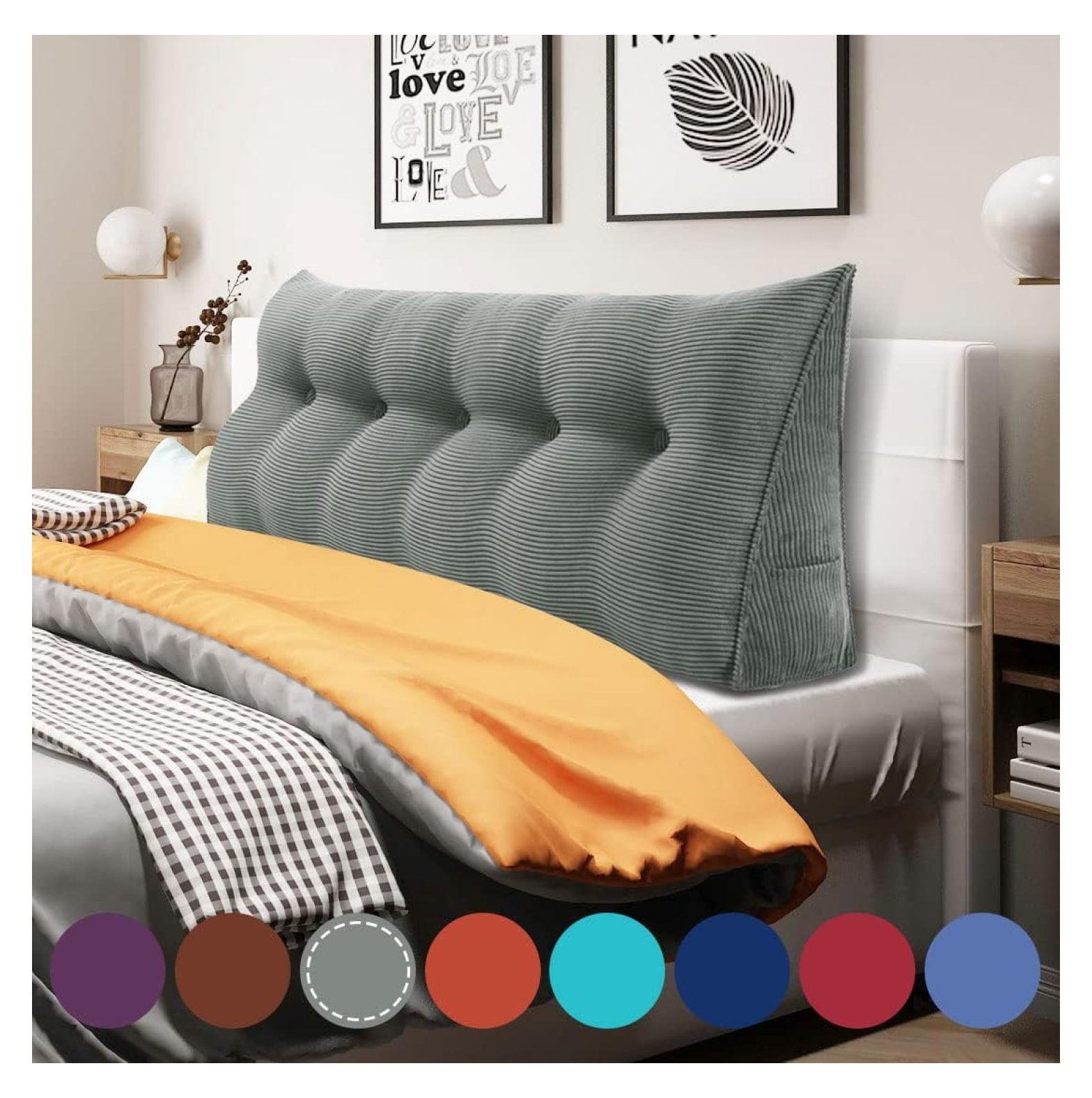 LaYelxt Wedge Body Positioners Pillow Reading Bedrest Throw Pillows ...