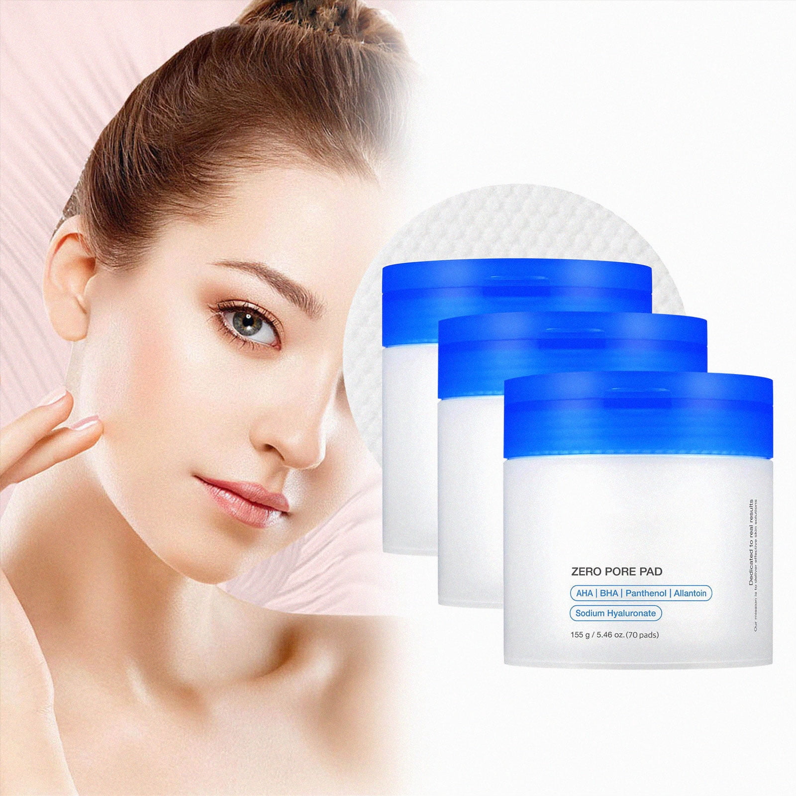 Laaker 6Pcs Zero Pore Pad + Red Succinic Acid Pads Textured Facial ...