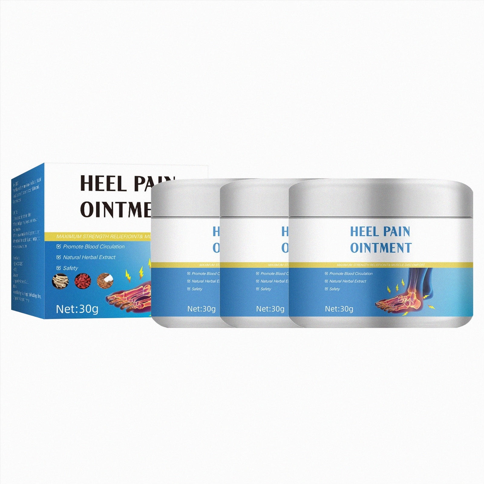 Laaker Natural Heel Relief Cream For Plantar Fasciitis & Heel ...