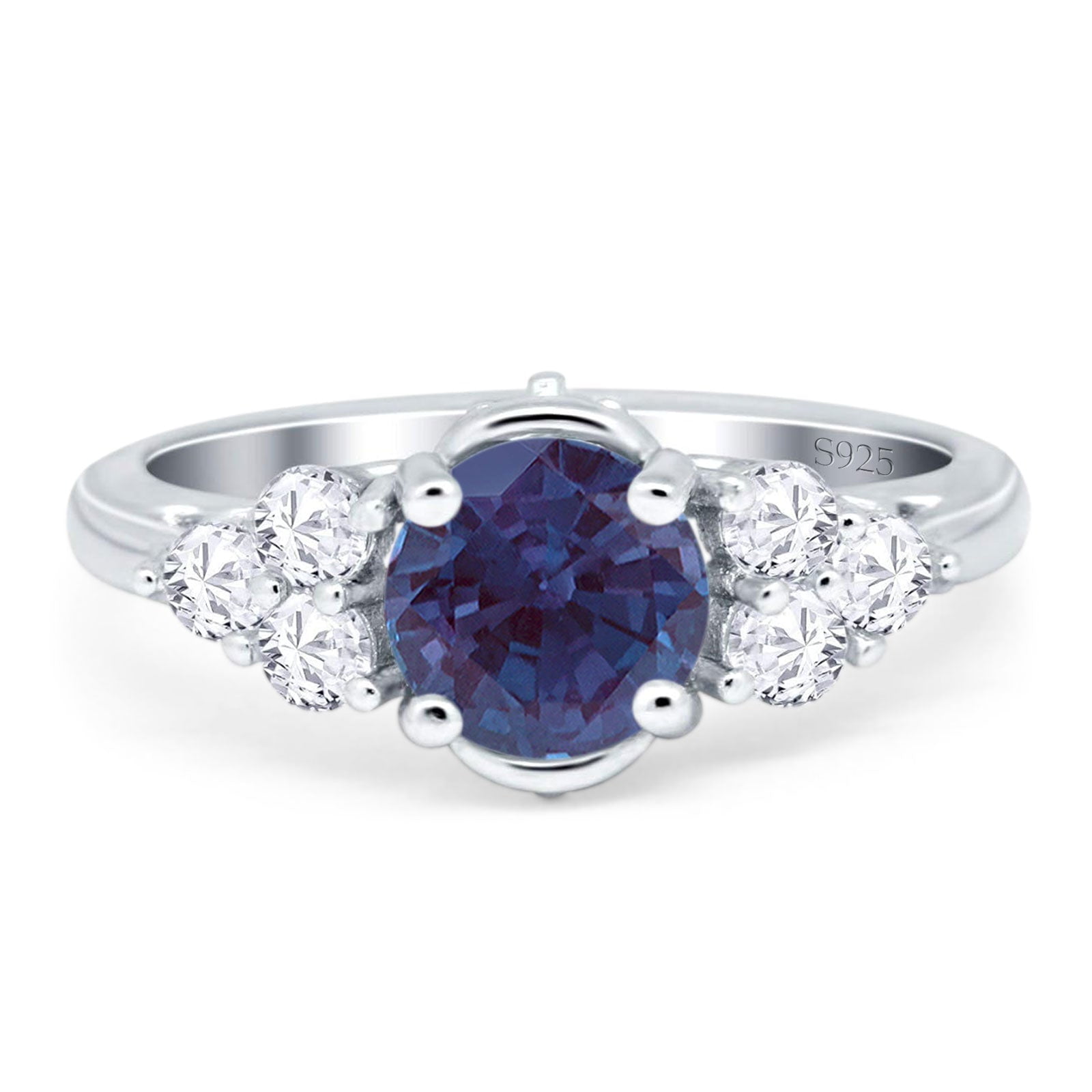 Lab Alexandrite Size-5 Art Deco Round Vintage Style Filigree Design ...