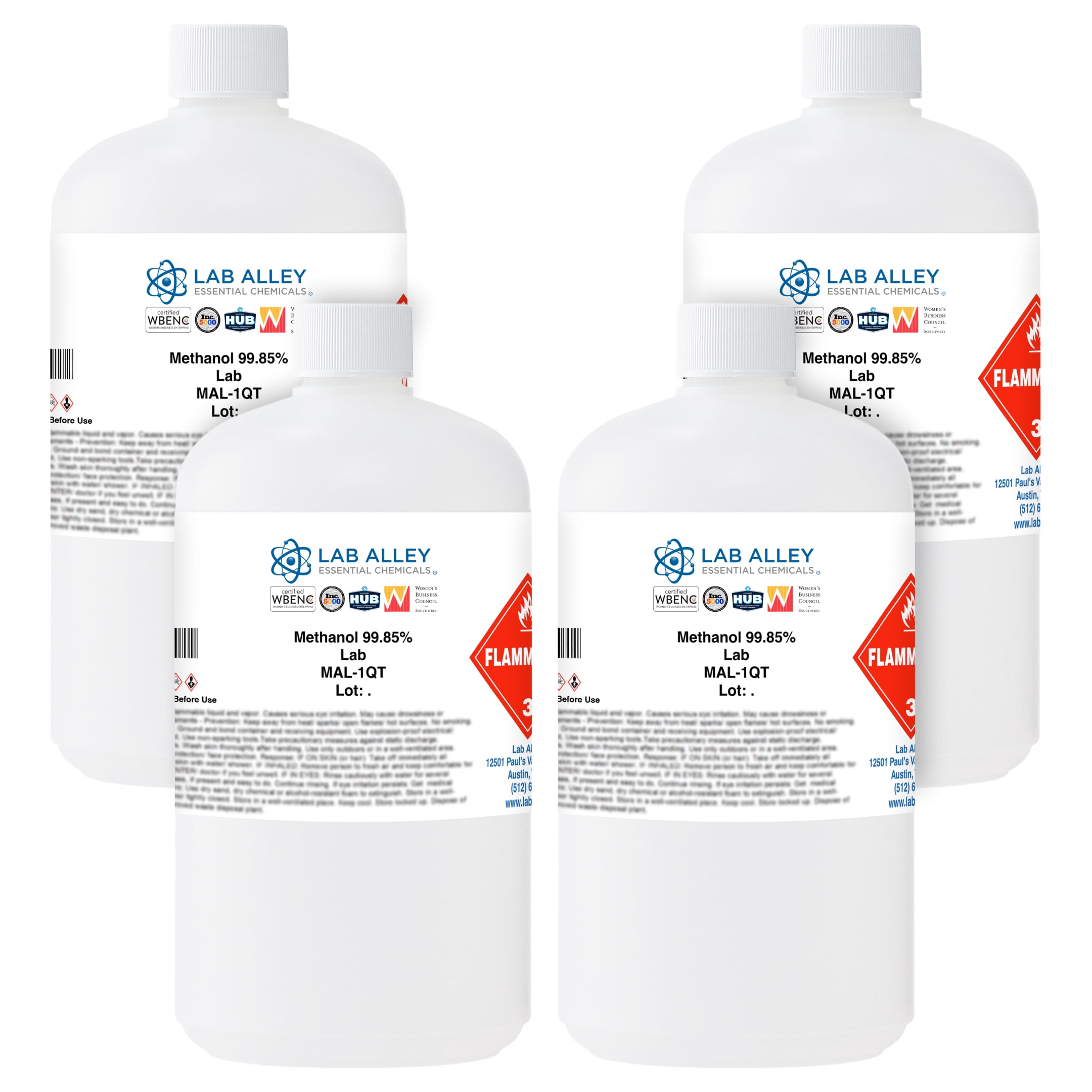 Lab Alley Methanol 99.85% Lab Grade Solvent, Polar Solvent for ...