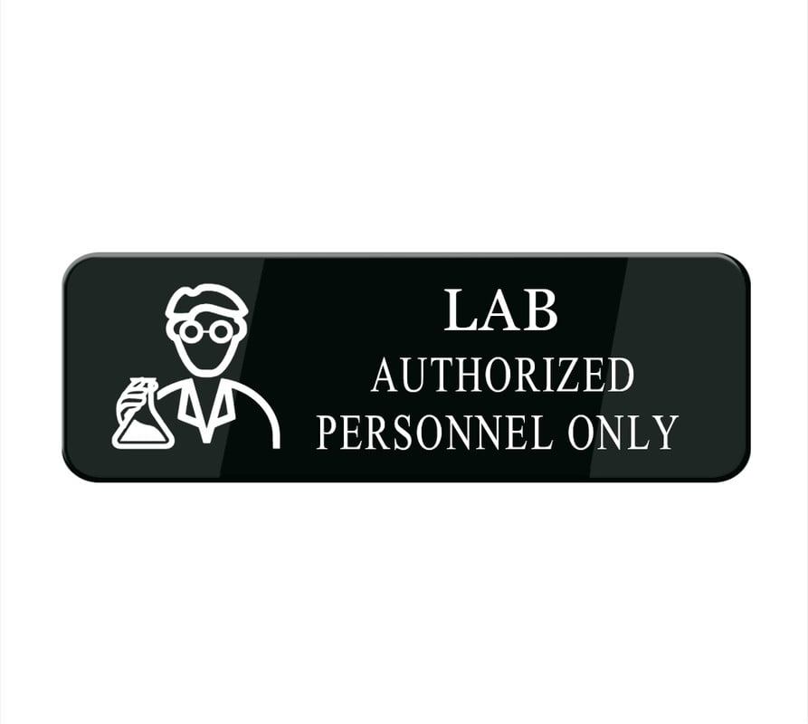 Lab Authorized Personnel Only Sign,Acrylic Sign Safety Informative Sign With Symbols Great For ...