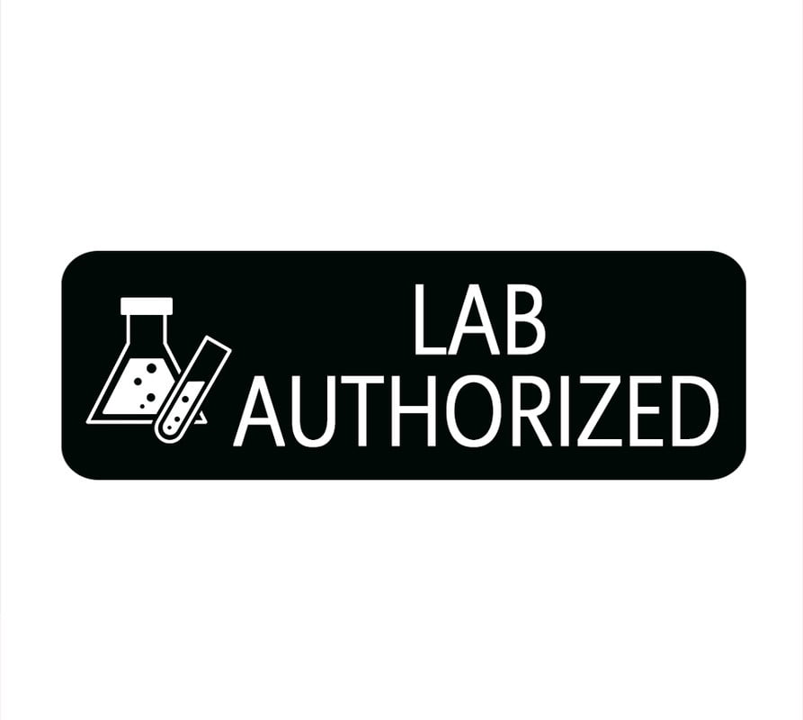 Lab Authorized Small Rectangular Sign For House/Business, Window/Front ...