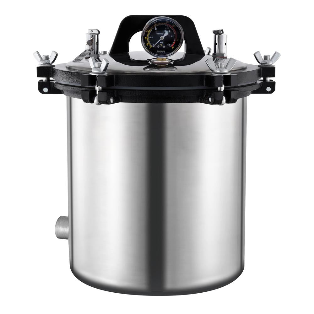Lab Autoclave, 18L Stainless Steel Lab Autoclave, 110V Canner Pressure Cooker, High Pressure ...