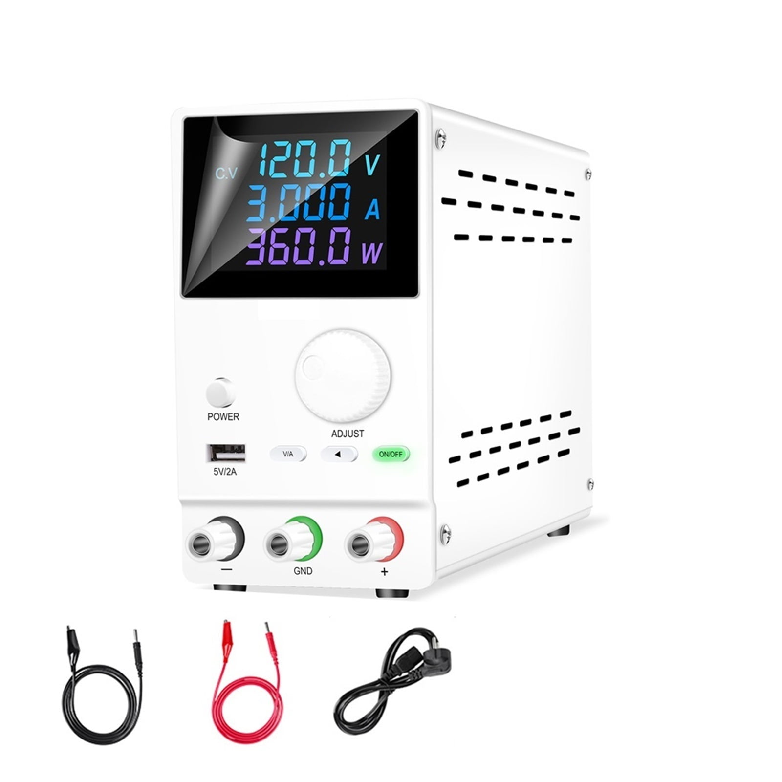 Lab Bench Power Supply Adjustable 30V 10A 5A 60V 120V 3A Current ...