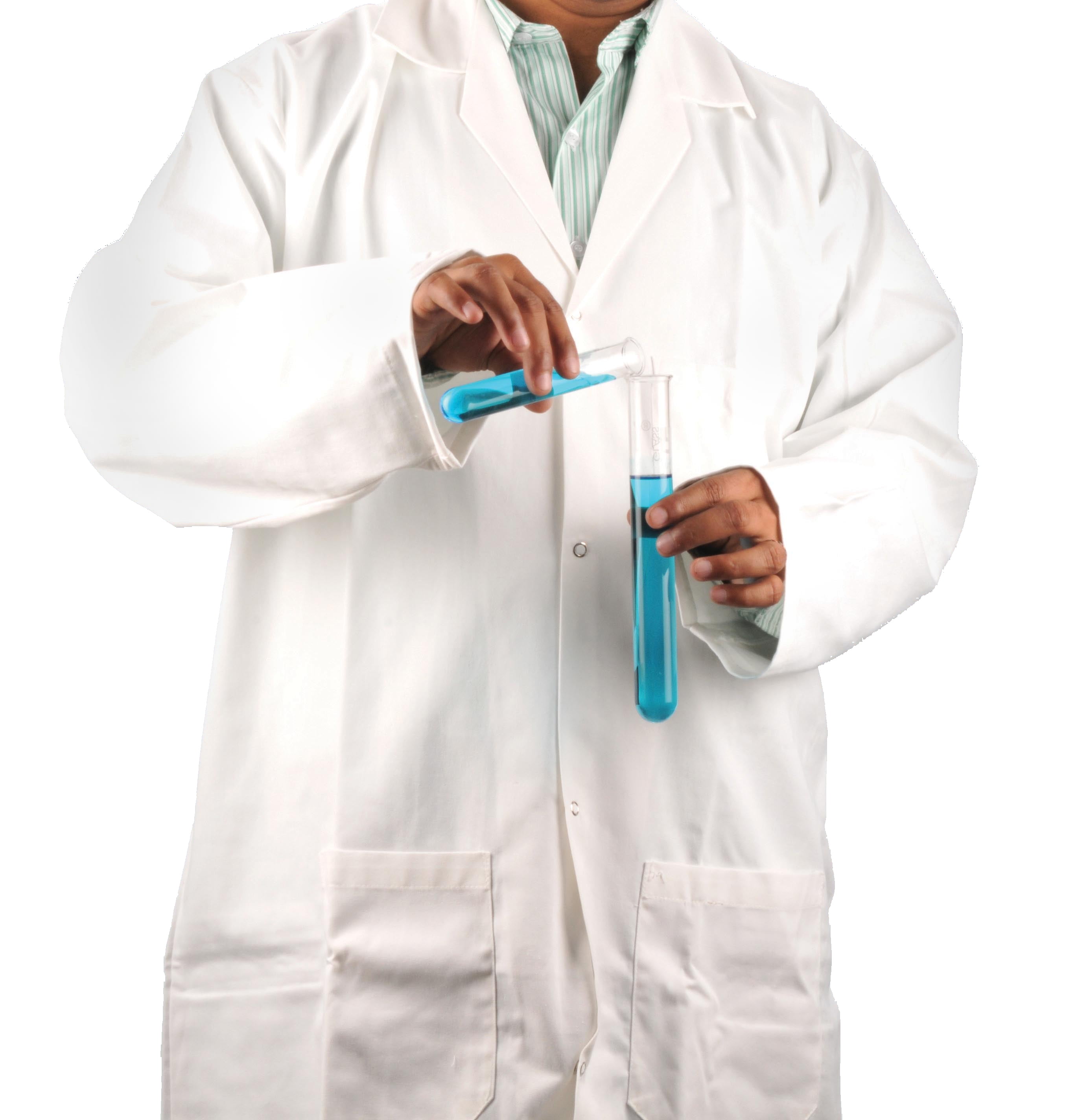 Lab Coat, Extra Large - White Polyester / Cotton Drill, Long Sleeves, 3 ...
