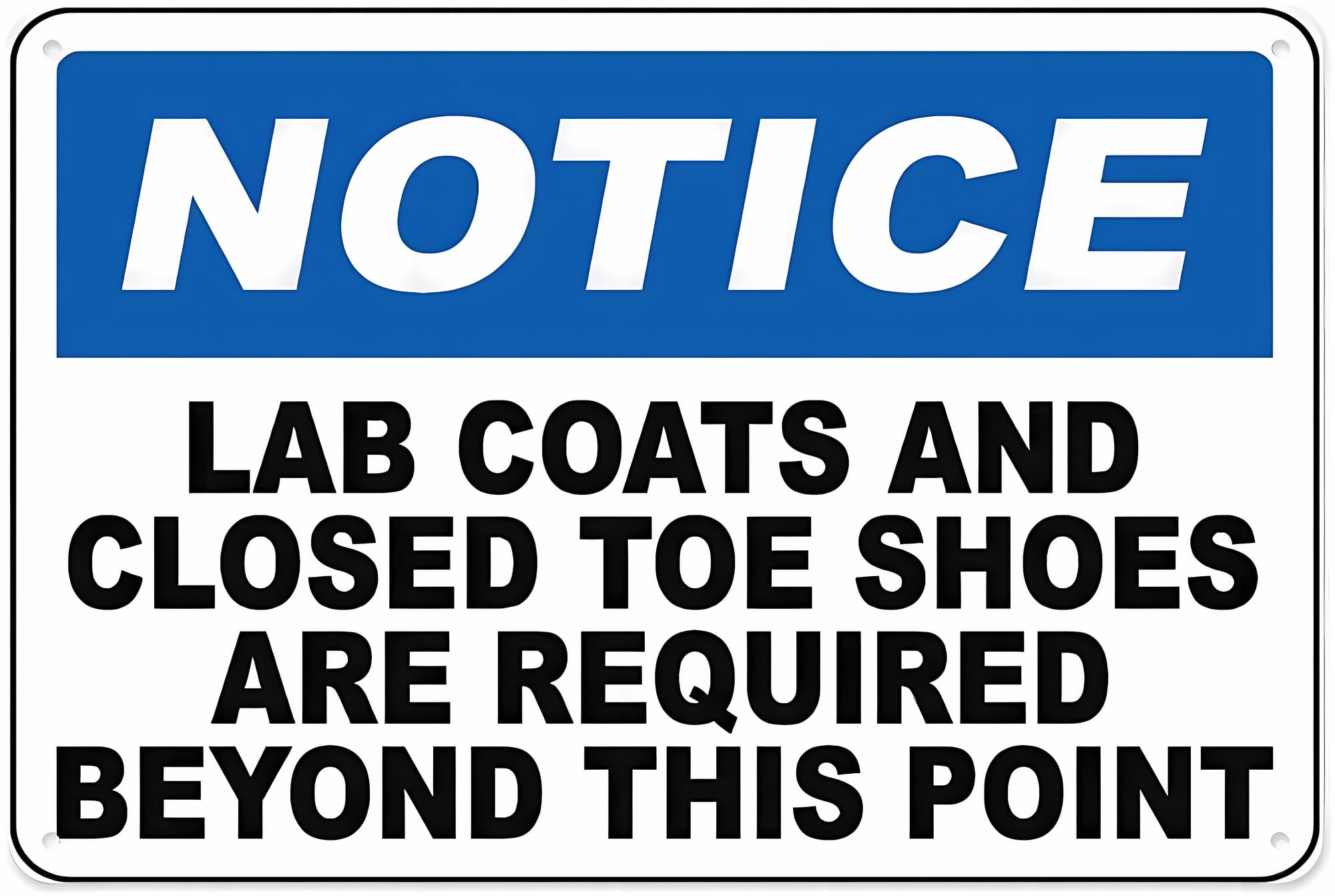 Lab Coats and Closed Toe Shoes Required Sign - 8"x12" Vintage Metal ...