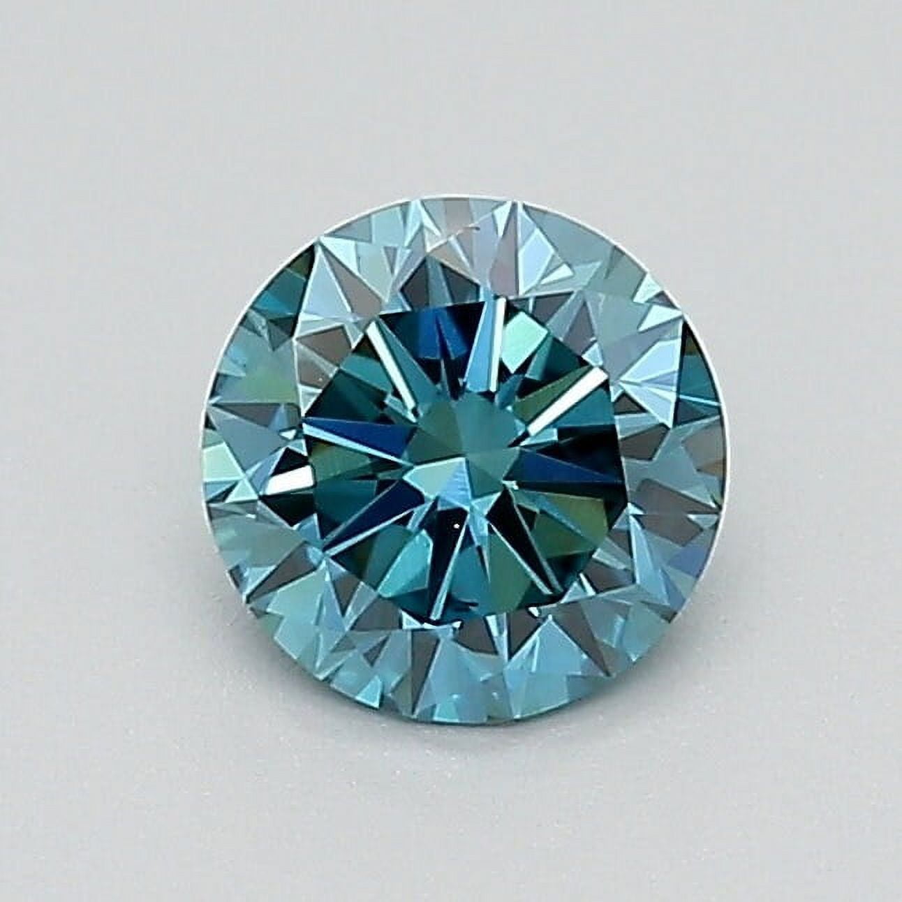 Lab Created IGI Certified Round 0.59ct VS1 Diamond Fancy Vivid Blue - Walmart.com
