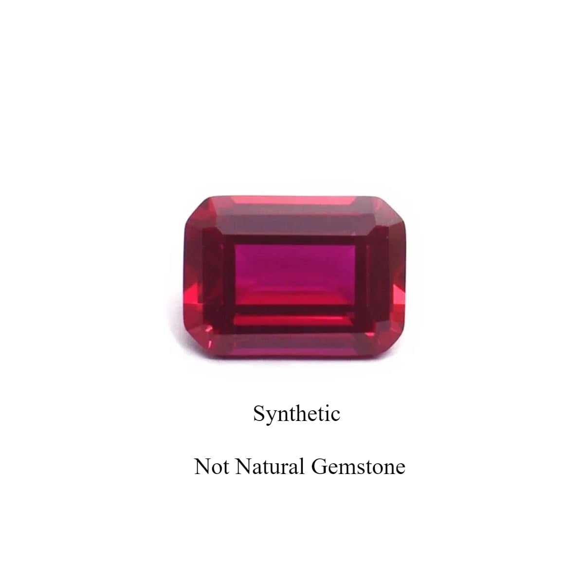 Lab Created Rectangle Red Ruby Beads, Synthetic DIY Jewelry Accessories ...