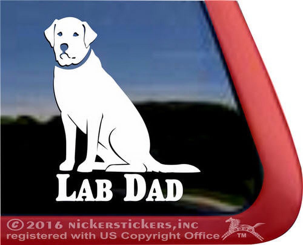 Lab Dad | High Quality Vinyl Labrador Retriever Dog Window Decal ...