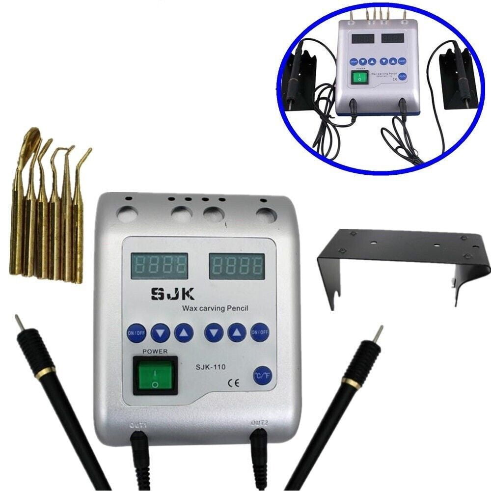 Lab Dental Electric Waxer Carver Double Carving Pen with 6 Tips ...