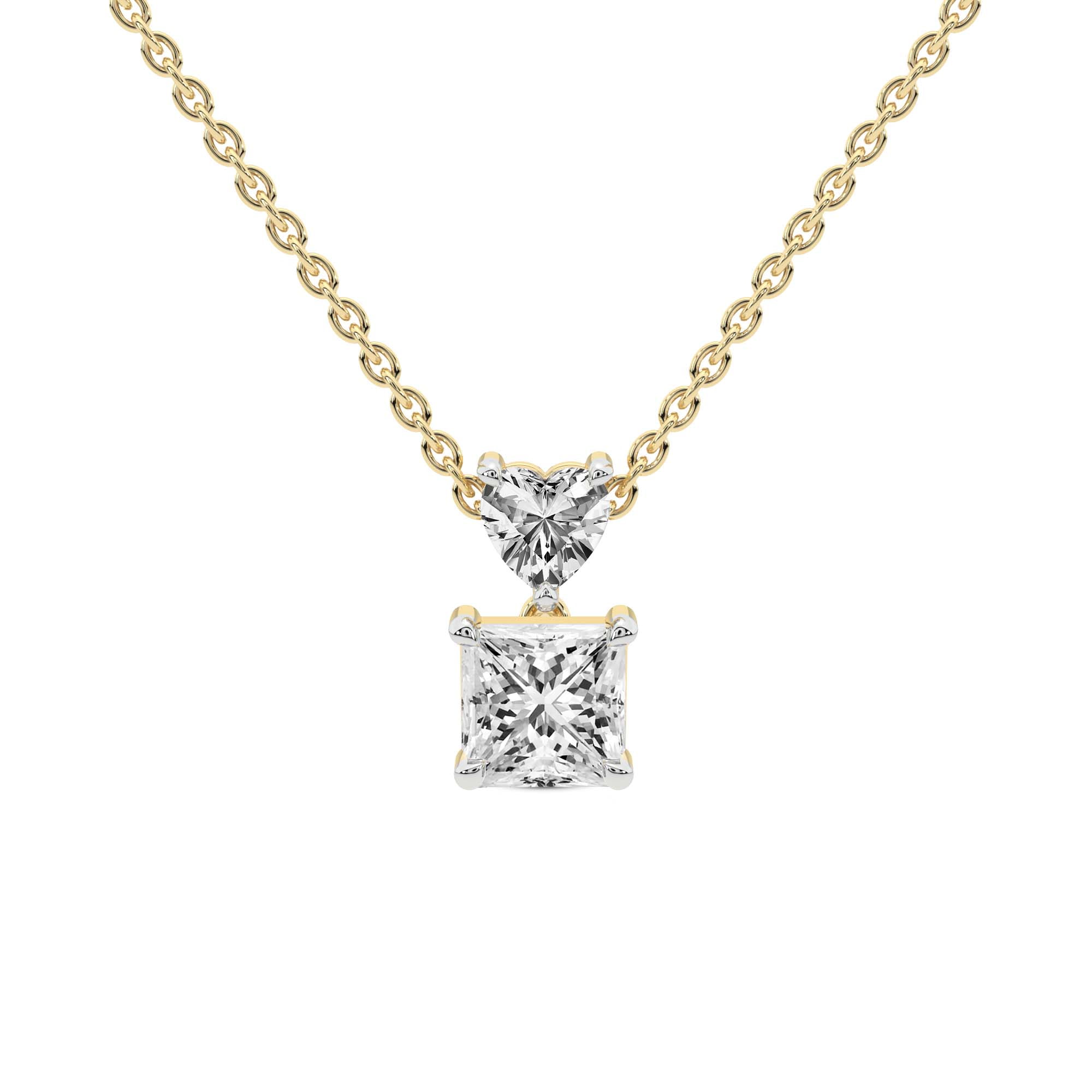 Lab Diamond Dangling Pendant Necklace For Women | 2 Carat IGI Certified ...