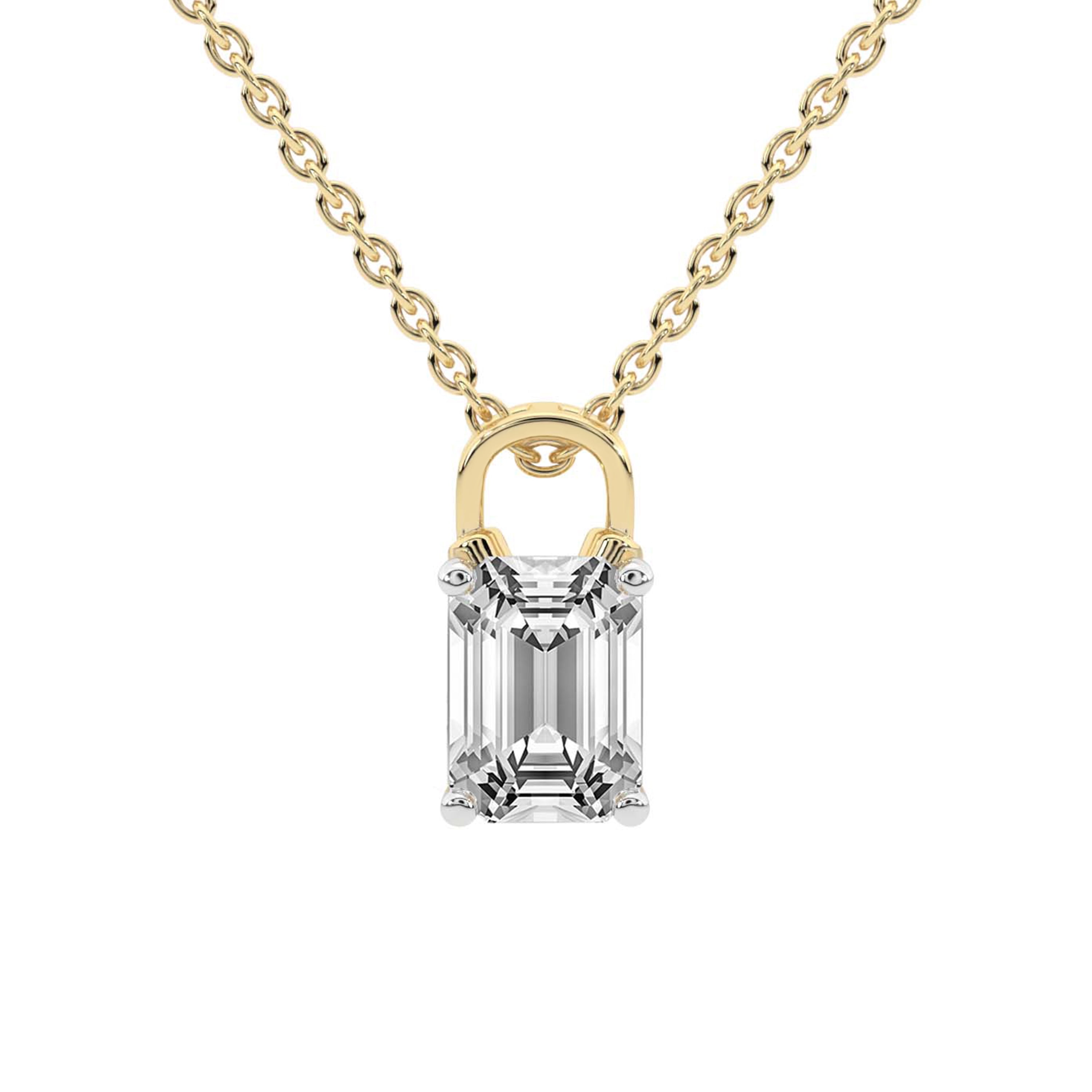 Lab Diamond Pendant Necklace For Women | 3 Carat IGI Certified Emerald ...
