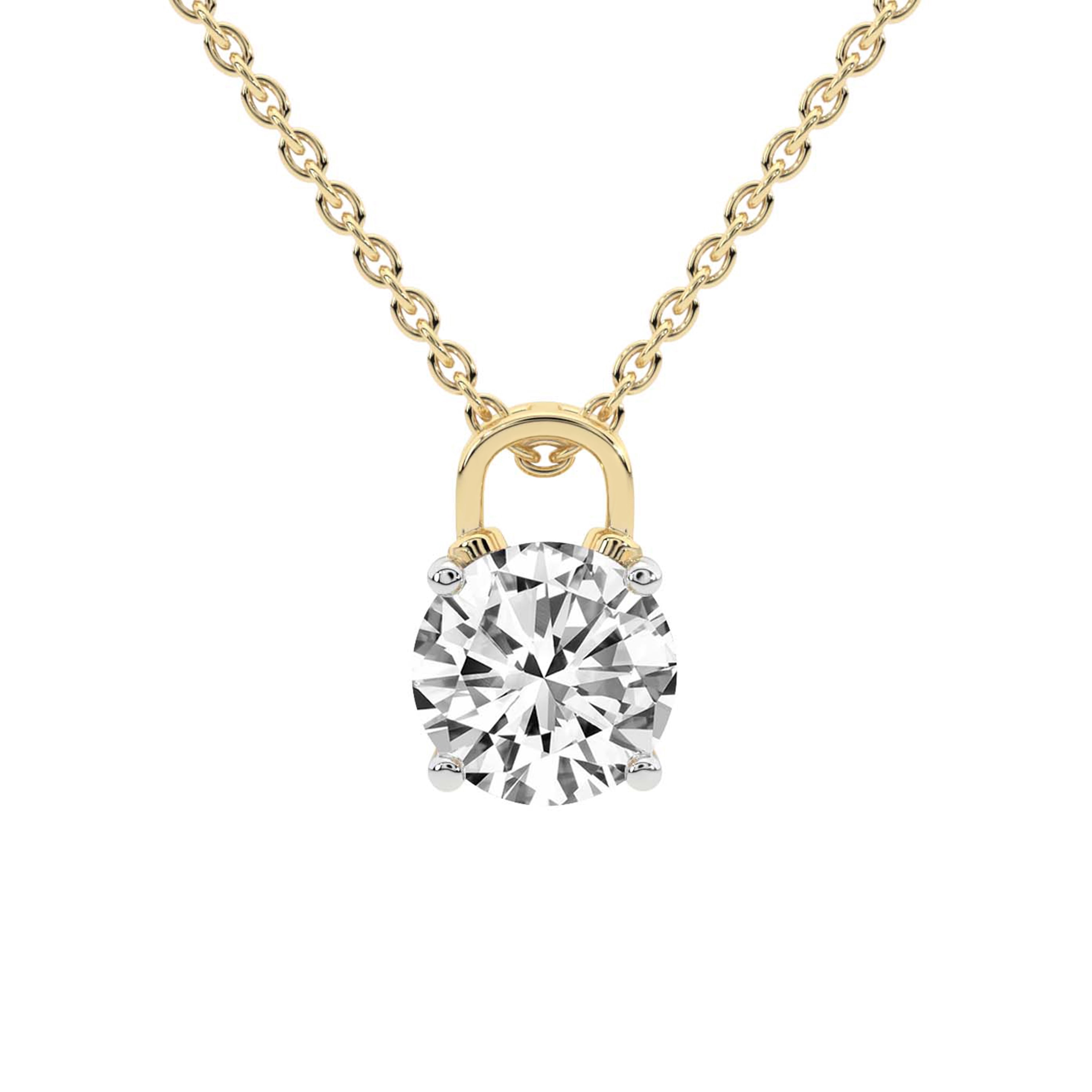 Lab Diamond Pendant Necklace For Women | 6 Carat IGI Certified Round ...