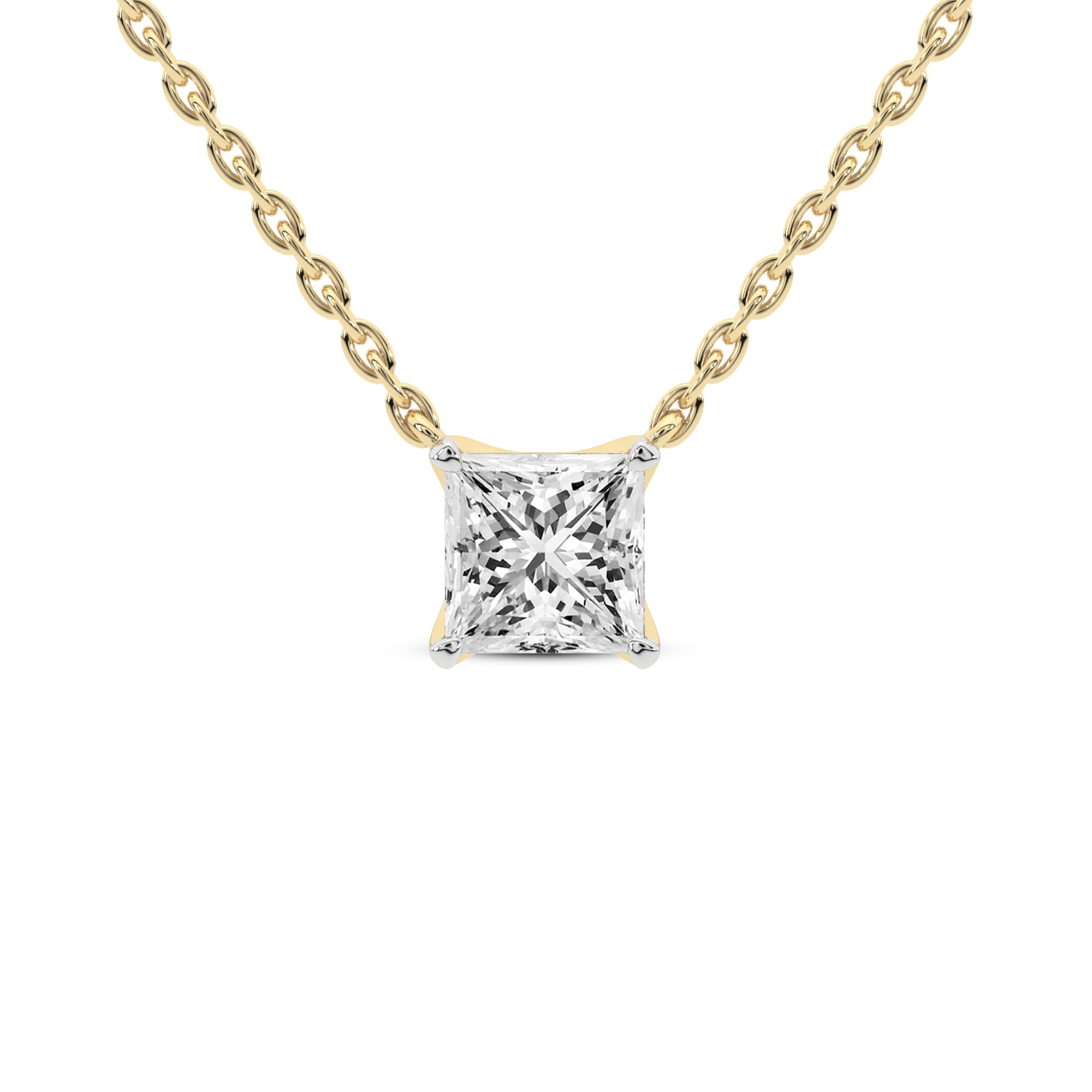 Lab Diamond Pendant Necklace For Women | 6 Ct IGI Certified Princess ...