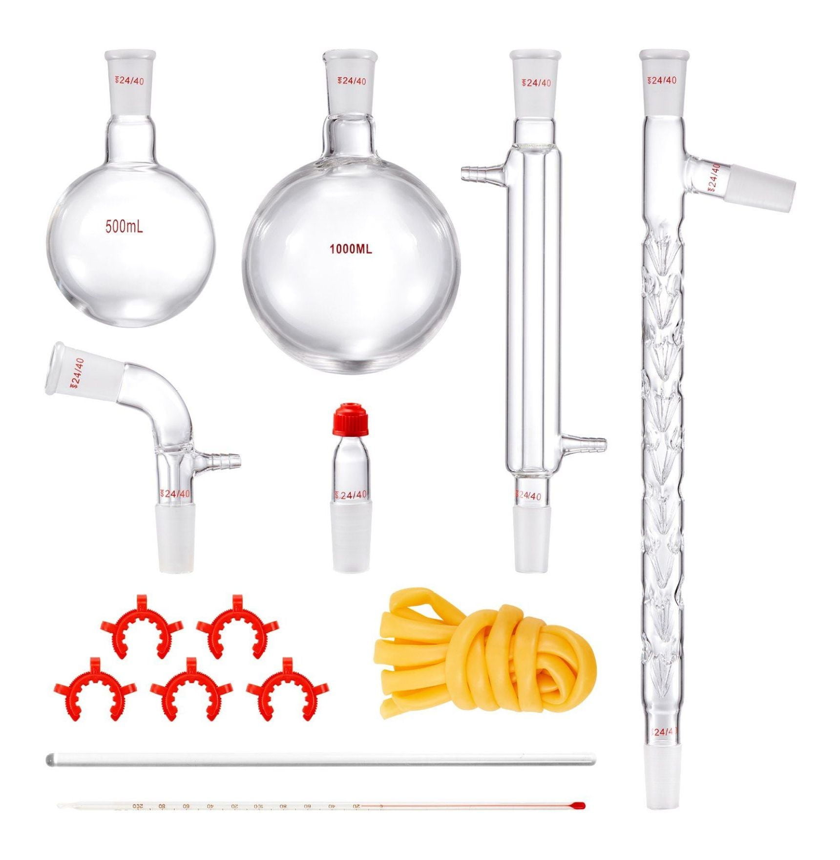Lab Distillation Kit 3.3 Borosilicate Glassware 1000ml Essential Oil ...