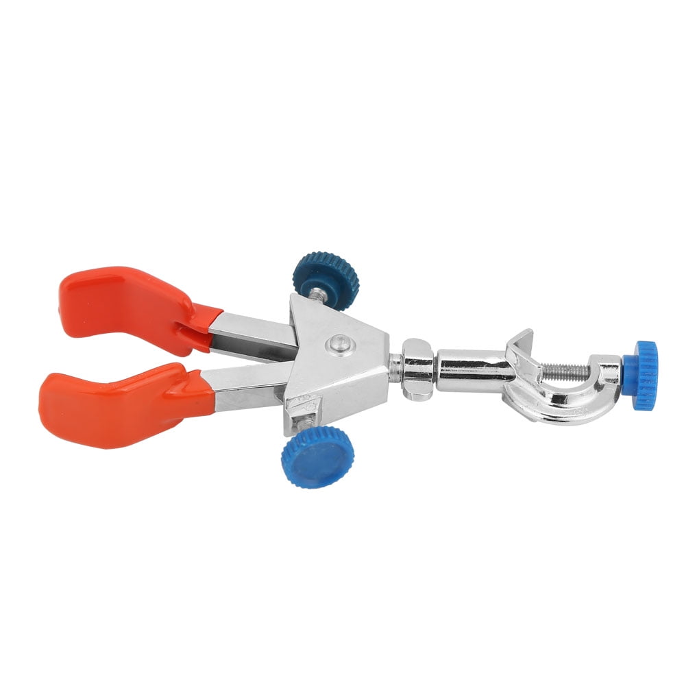 Lab Double Regulator Chemical Flask Clamp, Large Steel Retort Stand ...