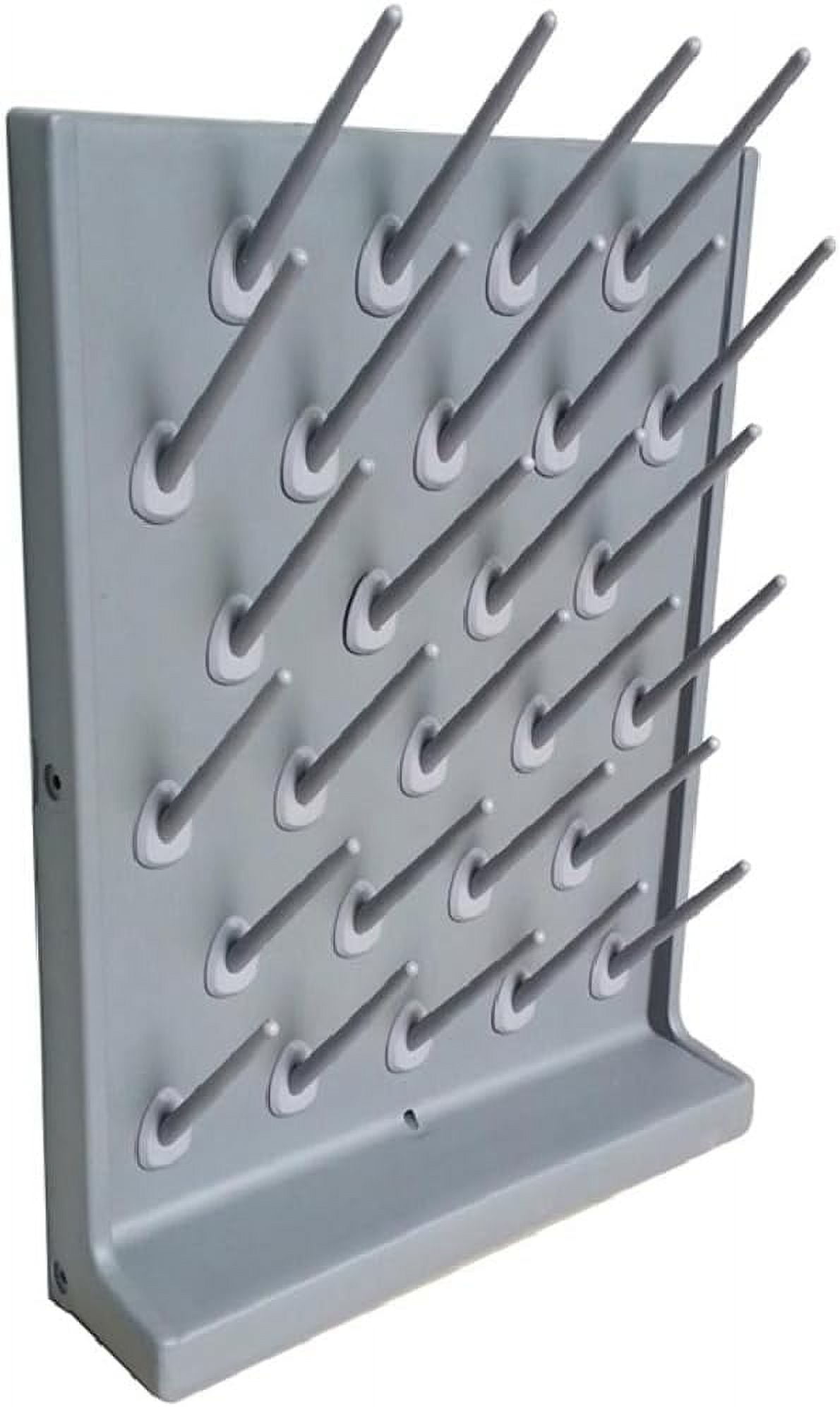 Lab Drying Rack 2 Pack, 27 Pegs Lab Draining Dryer Stand, Wall-Mounted ...