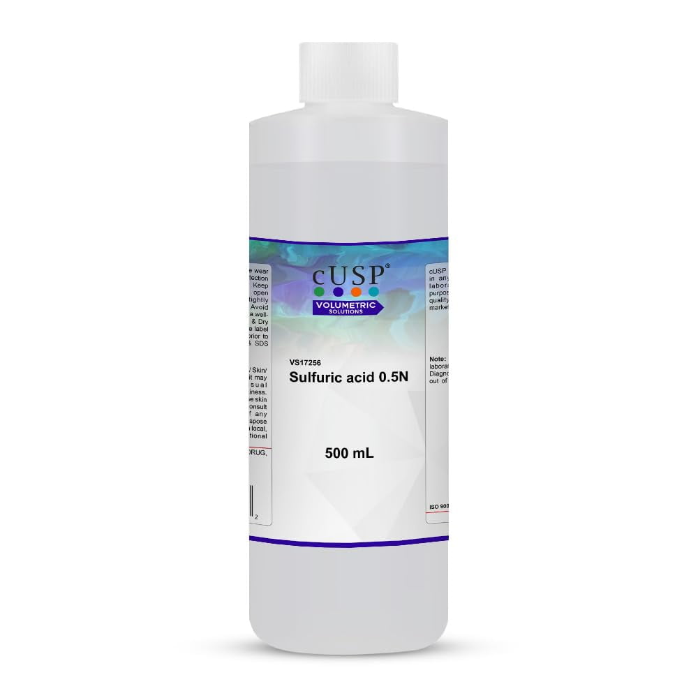 Lab-Grade Sulfuric Acid 0.500N – Reliable & Ready-to-Use Solution for Science & Industry (500mL ...