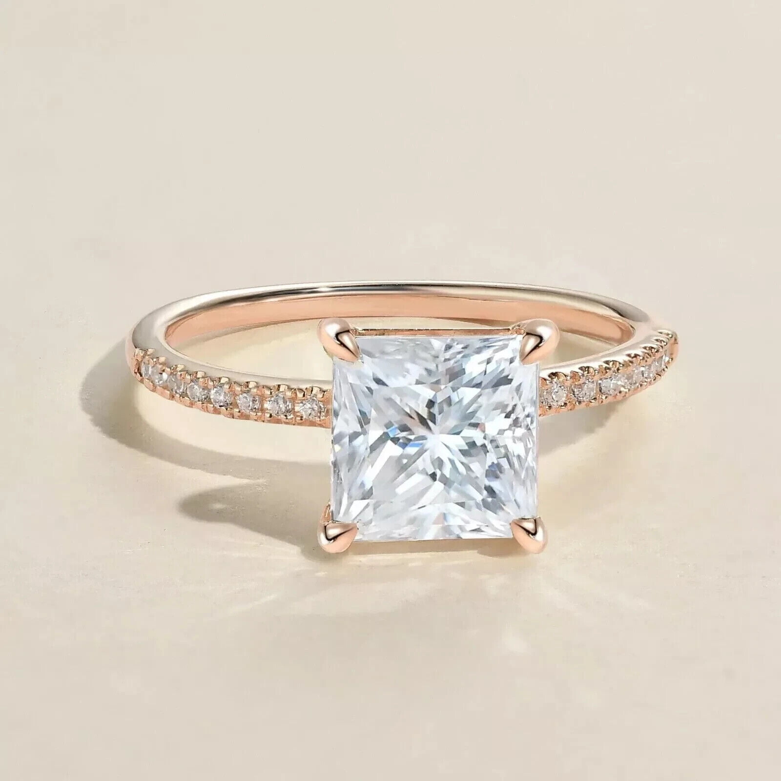 Lab Grown 1.20 TCW Princess IGI Certified Diamond 14K Gold Stunning Ring For Her - Walmart.com