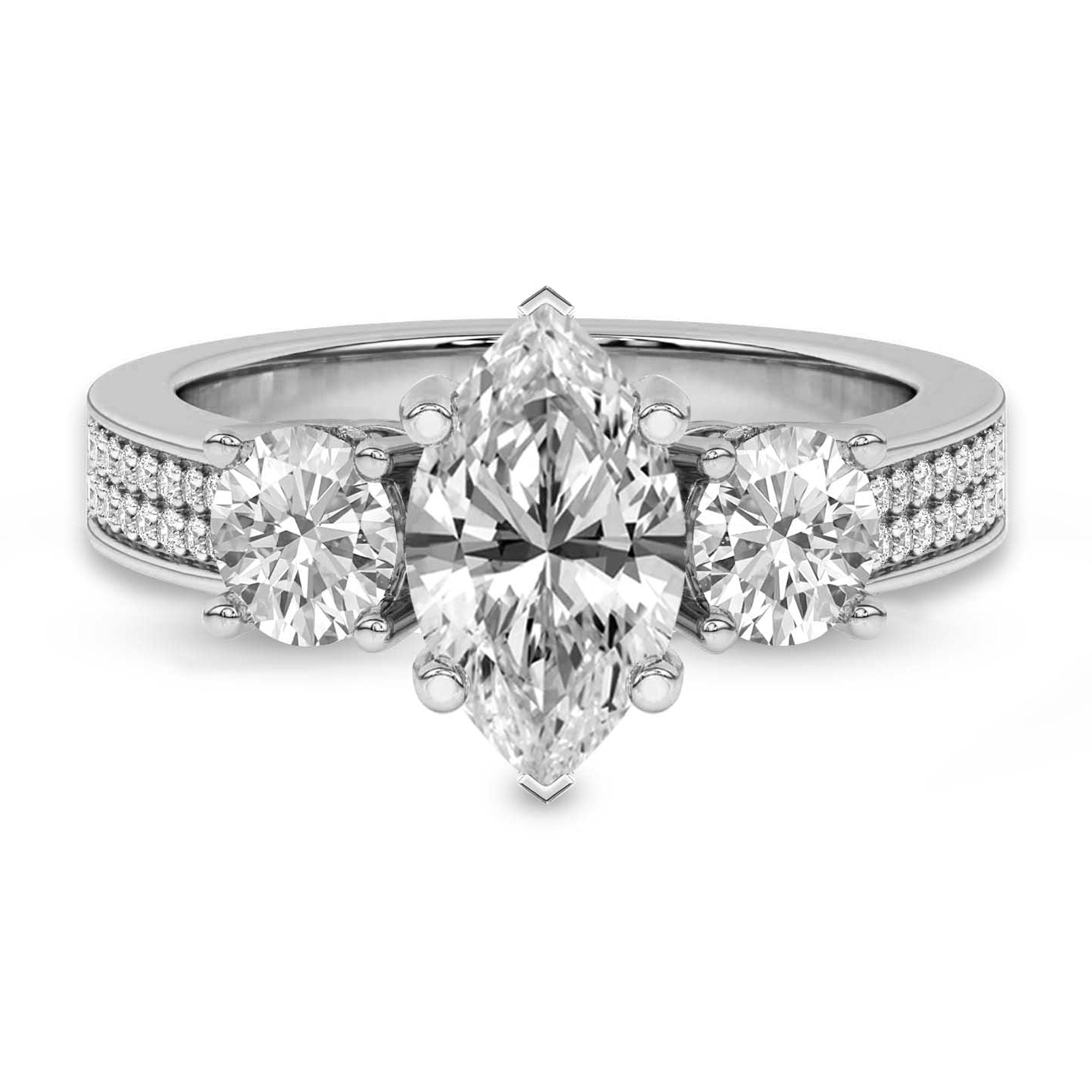 Lab Grown Diamond Engagement Ring For Women | 2 Carat IGI Certified ...