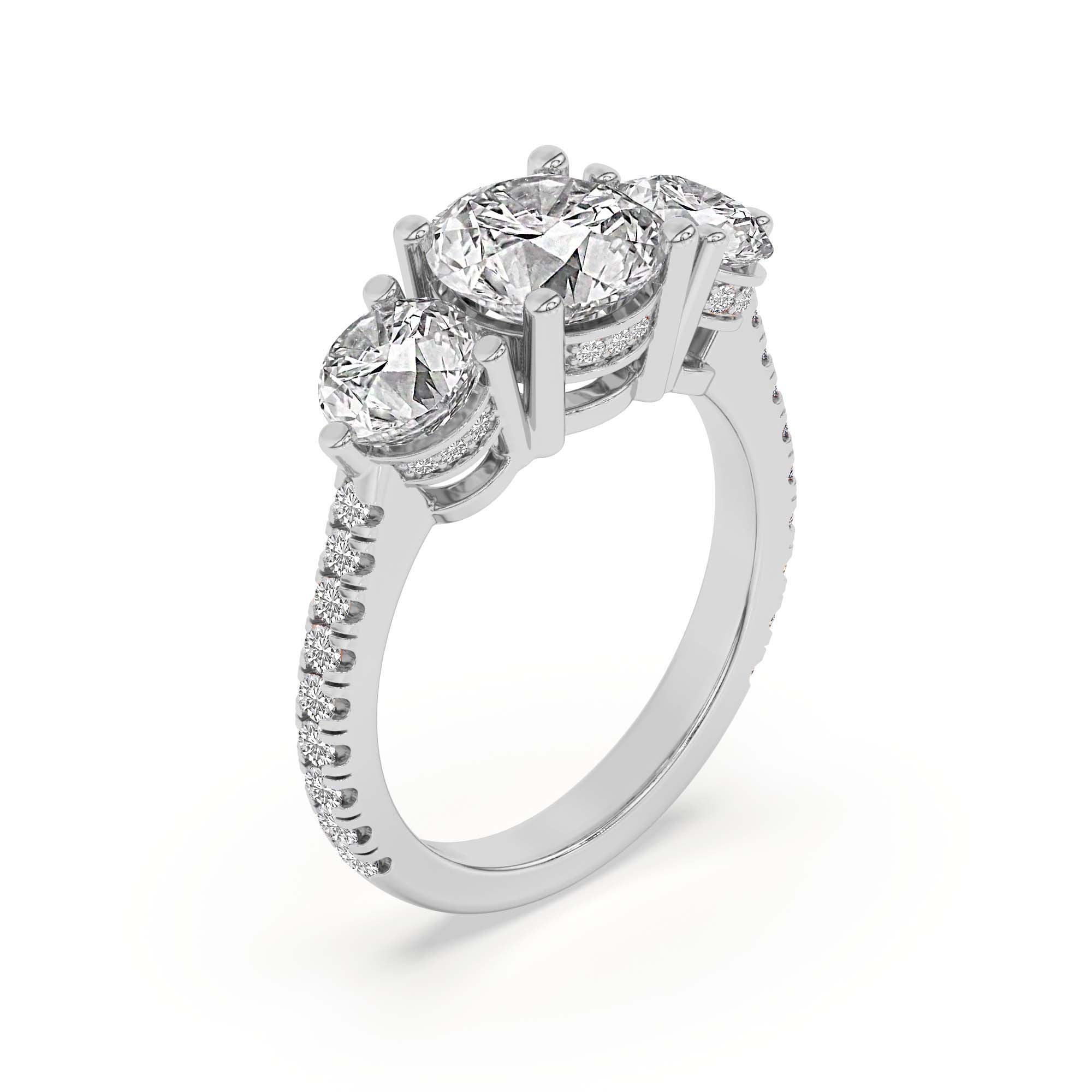 Lab Grown Diamond Engagement Ring For Women | 3 Carat IGI Certified ...