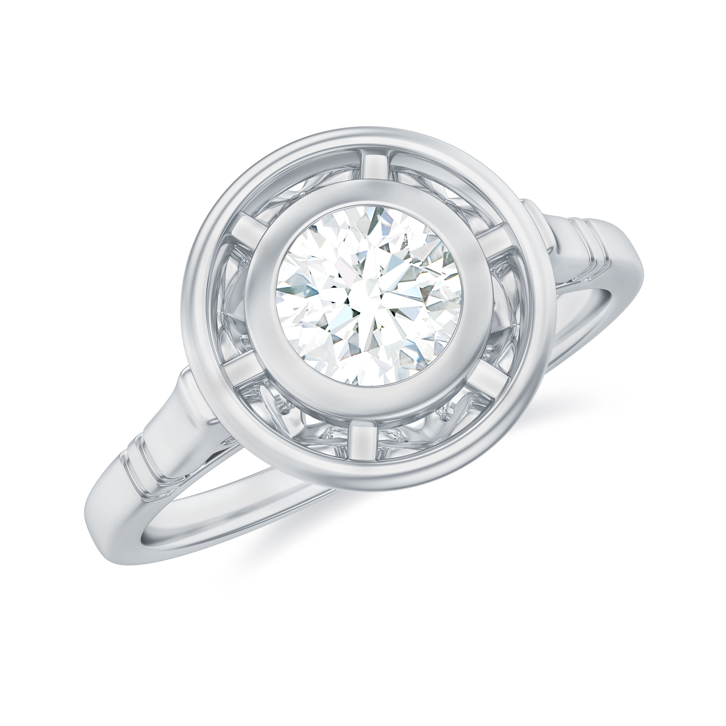Rosec Jewels Lab Grown Diamond Half Carat Engagement Ring - EF-VS Grade ...