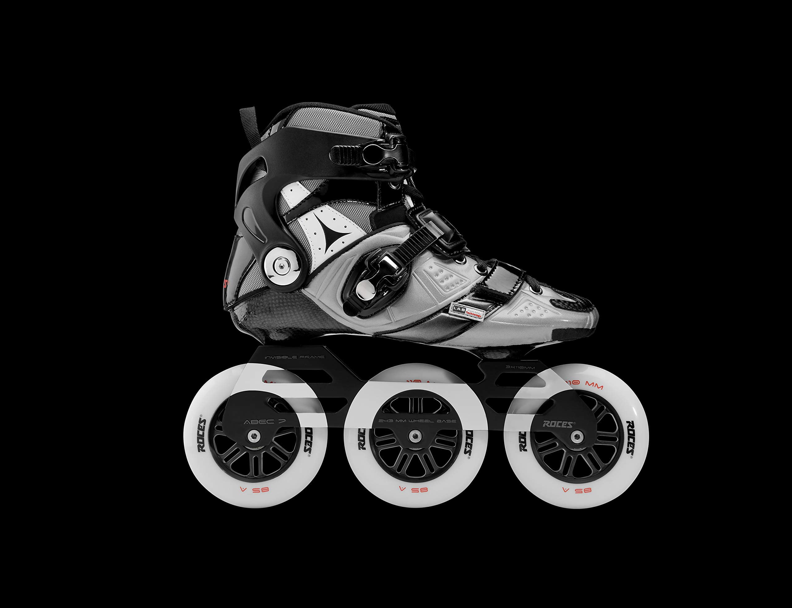 Lab Inline Skate, 8M, Black/Silver - Walmart.com