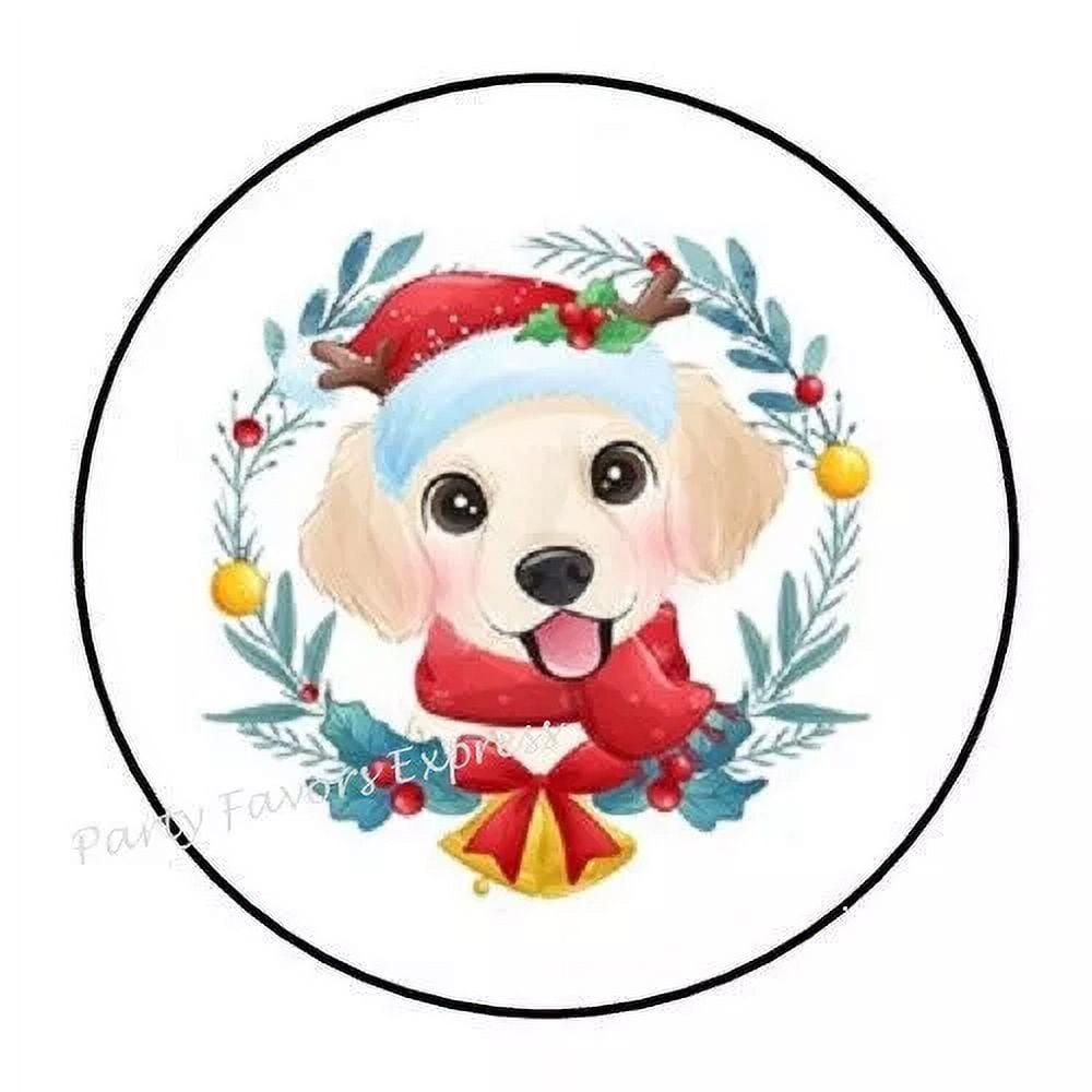 Lab Labrador Dog Christmas Stickers Party Favors Phone Decal Water ...
