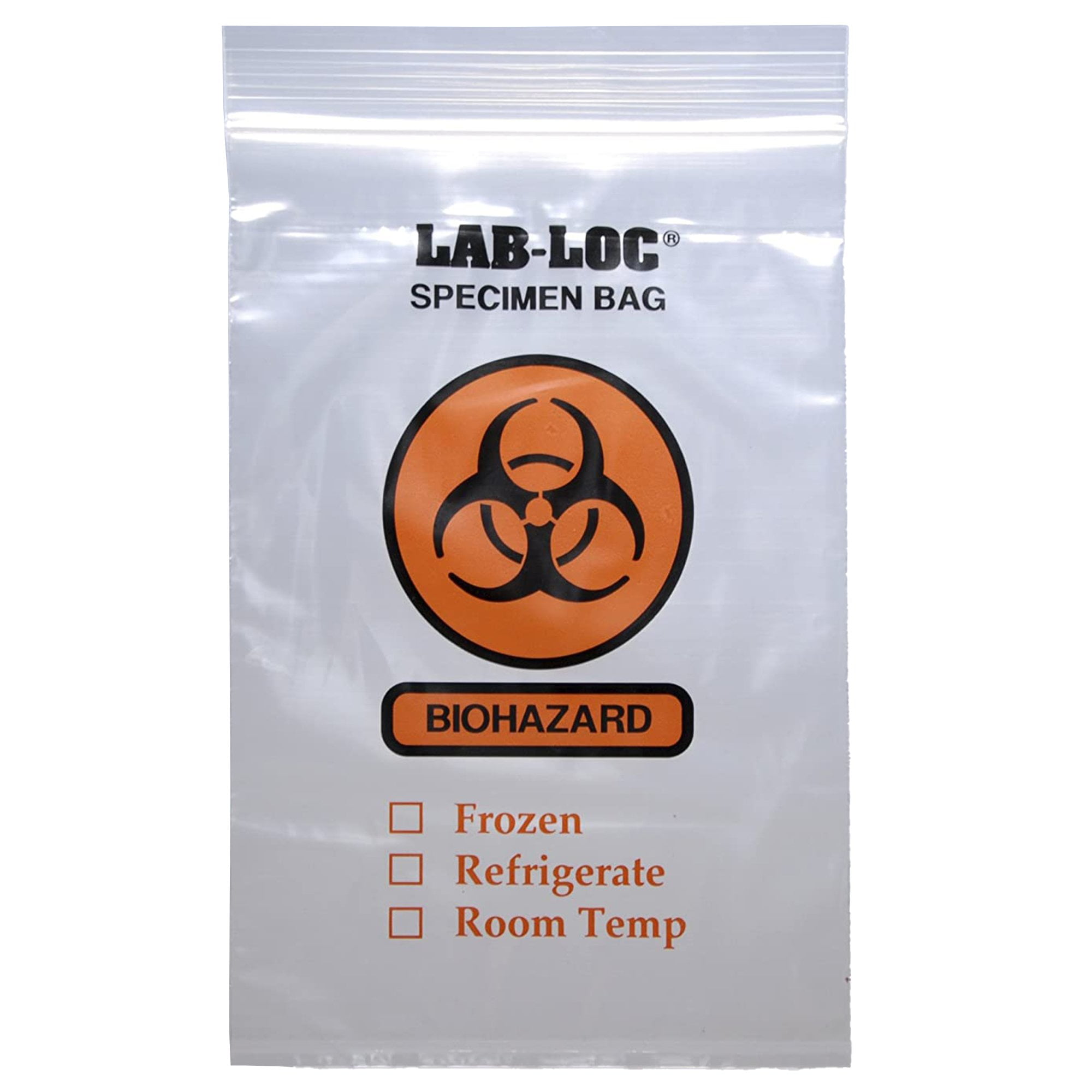 Lab-Loc Specimen Transport Bag with Document Pouch Disposable Zip ...