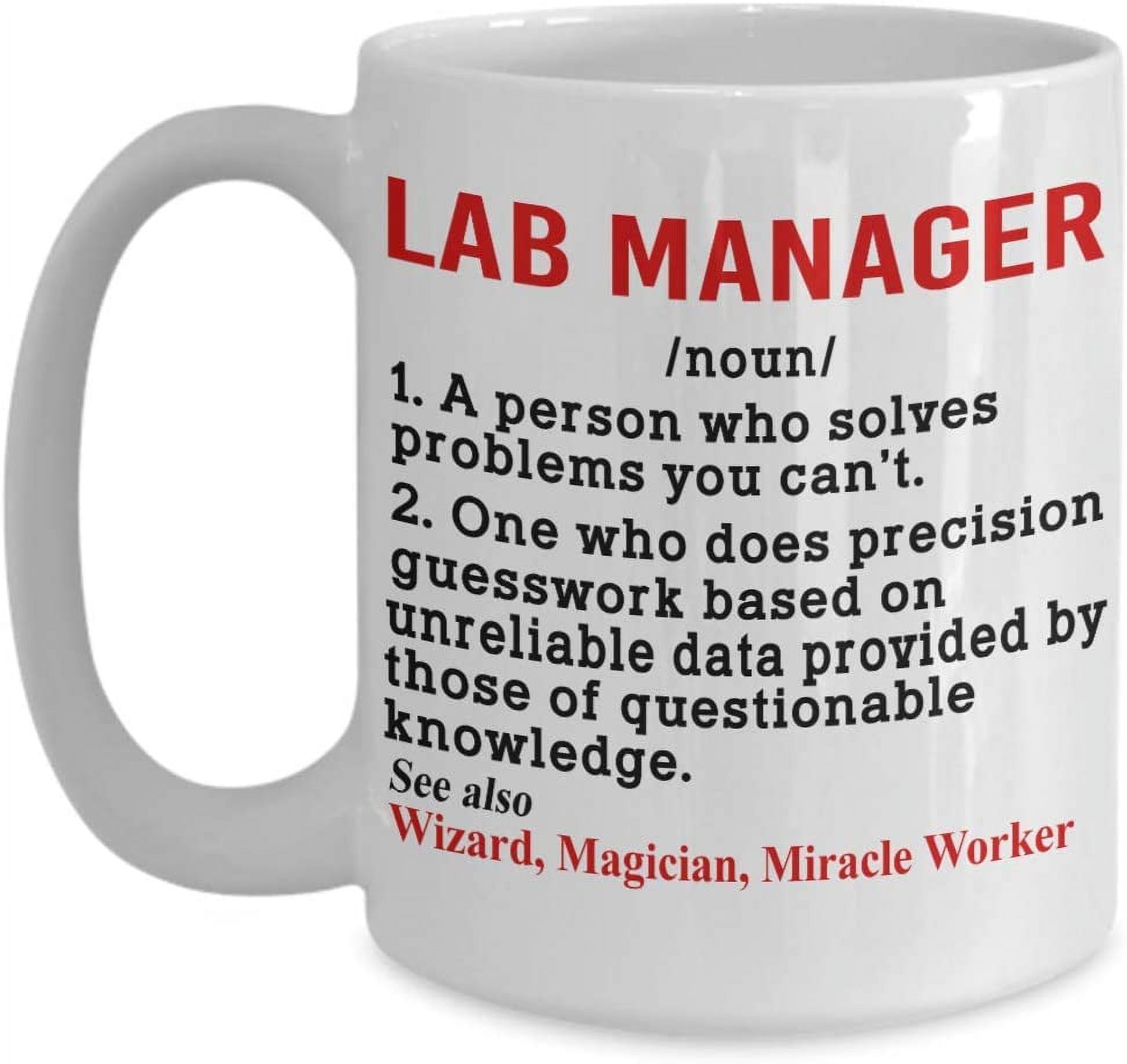 Lab Manager Coffee Mug Definition Noun Gift IDea For Men Women Him Her ...